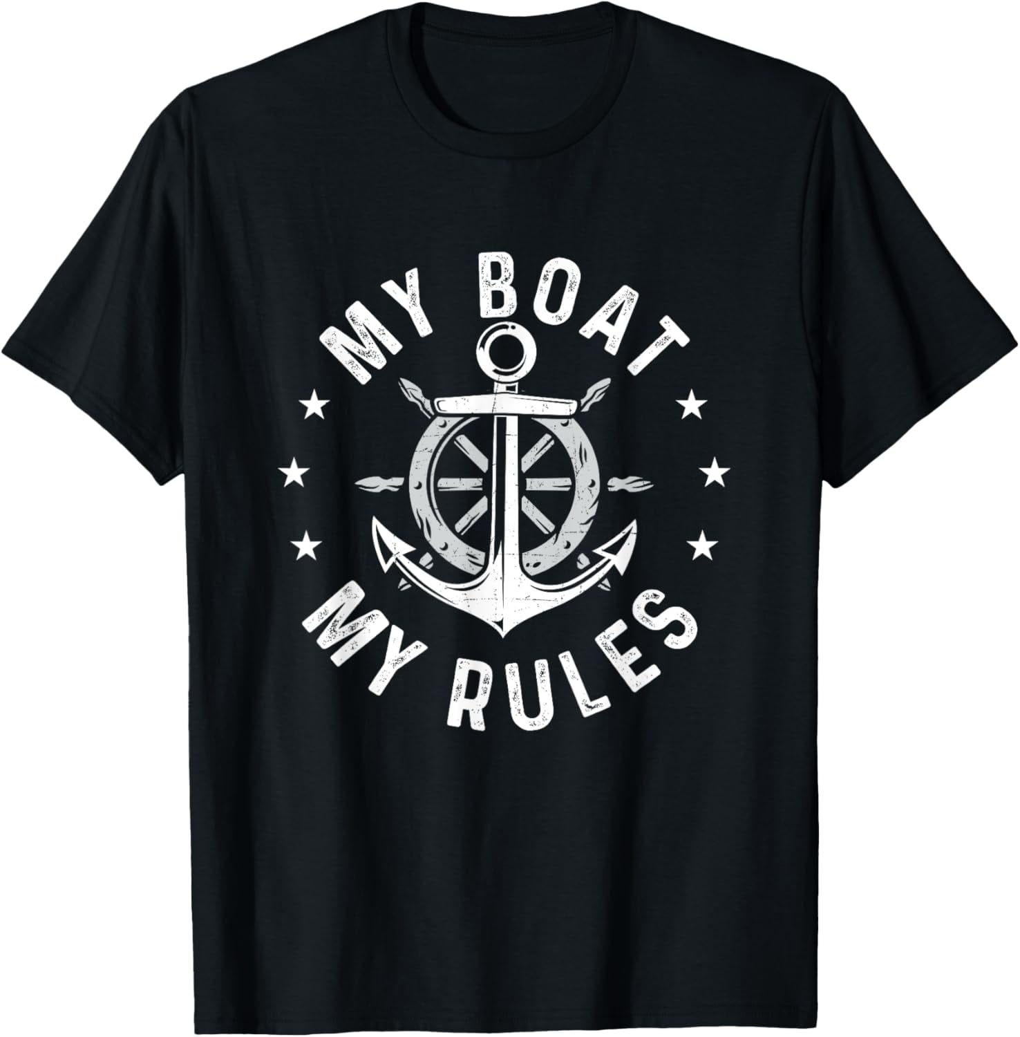 My Boat My Rules - Boating Sailing Boat Captain Motorboating T-Shirt100 ...