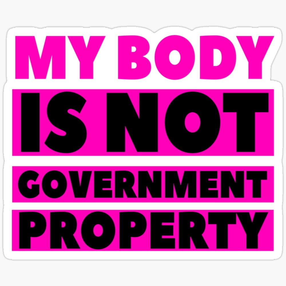 My Body Is Not Government Property Sticker Phone Decal Water Bottle ...