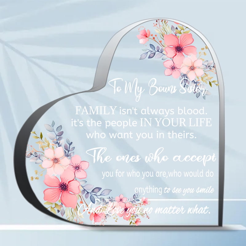My Bonus Sister Gifts Sister Gift Heart Keepsake And Paperweight From ...