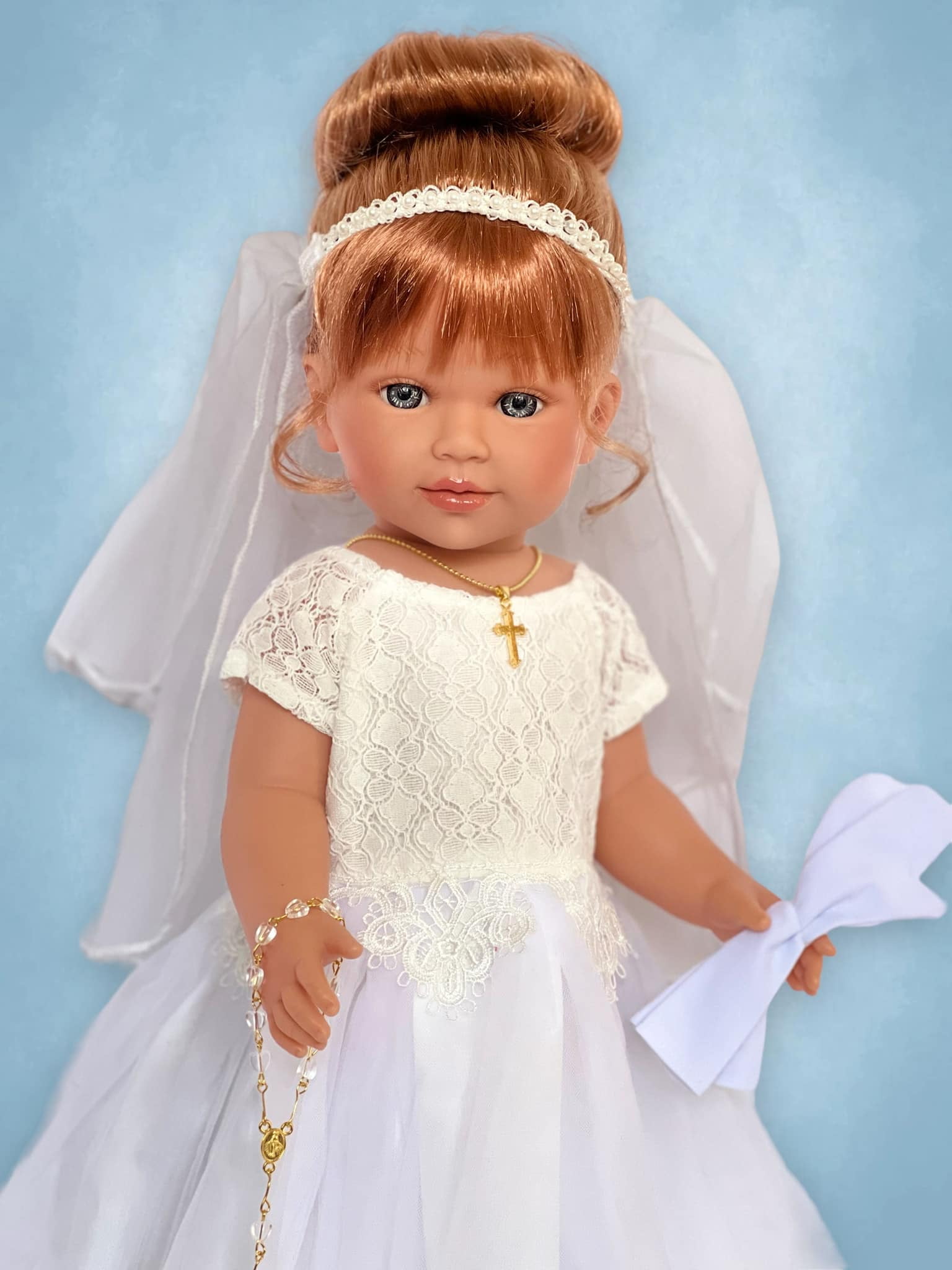 My Brittany's 18 Inch Doll Clothes: Lace Communion Gown with Veil ...