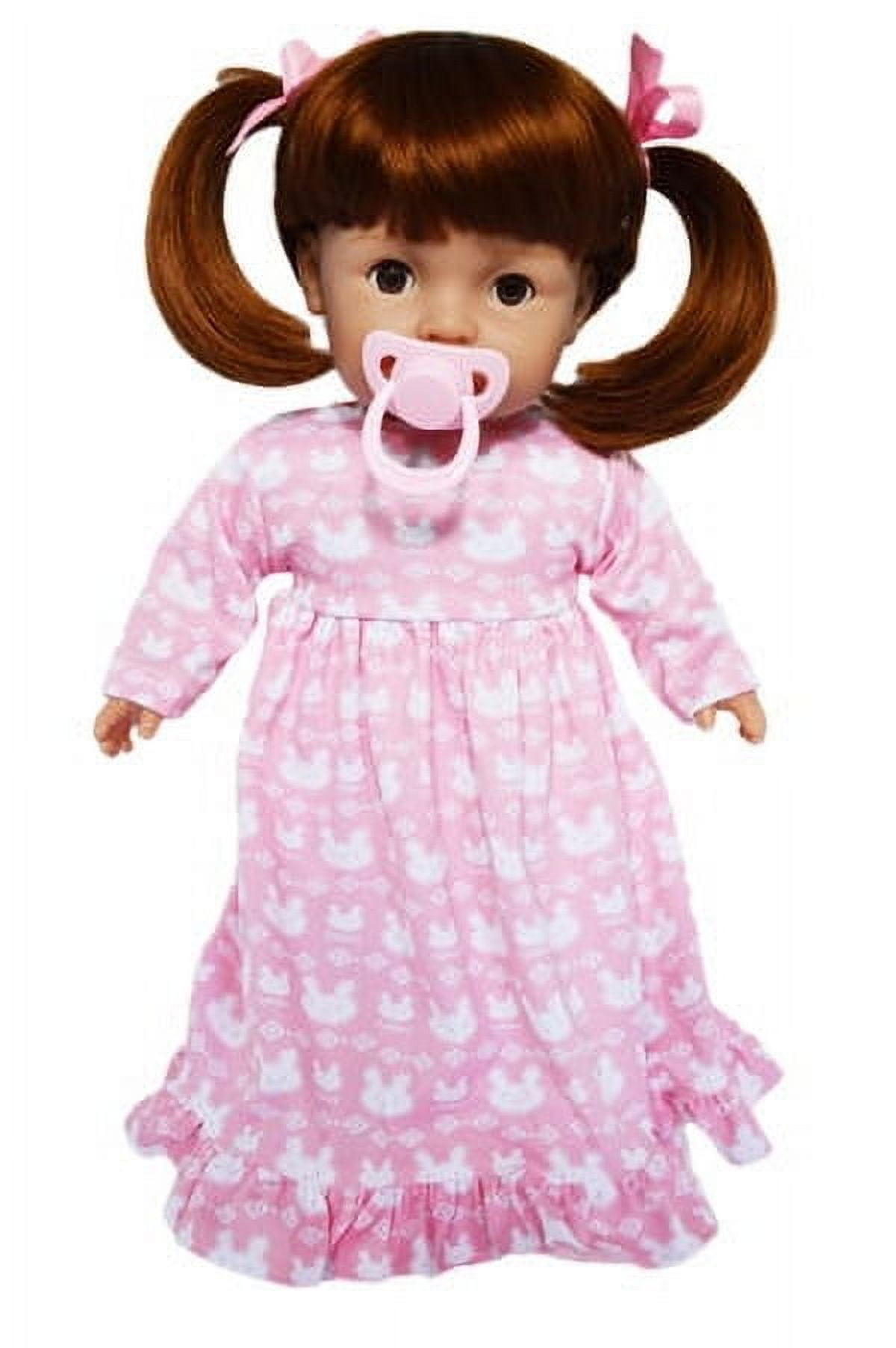 Tiny Tots Girl Doll With Pacifier-17 Inch Baby Doll-Comes in Pink ...