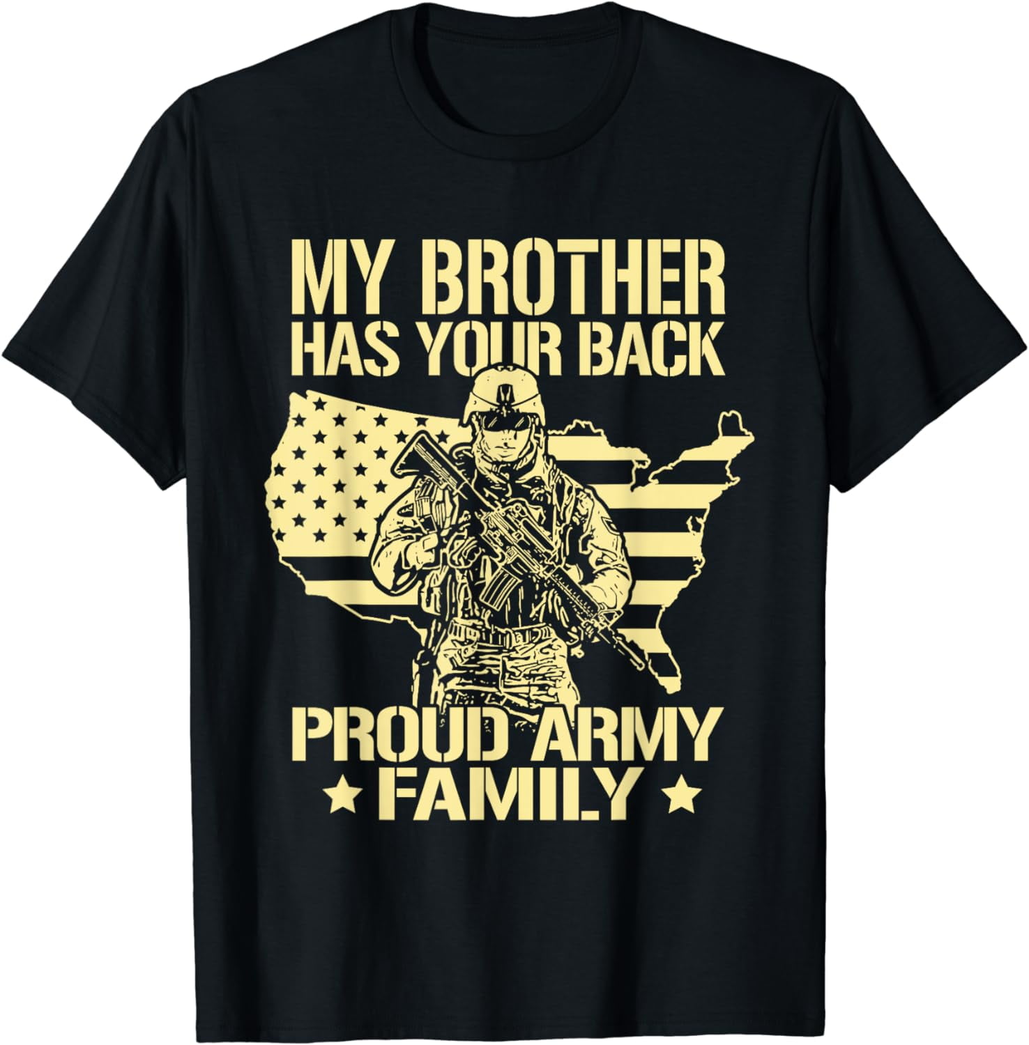My Brother Has Your Back Proud Army Family Military Sibling T-Shirt ...