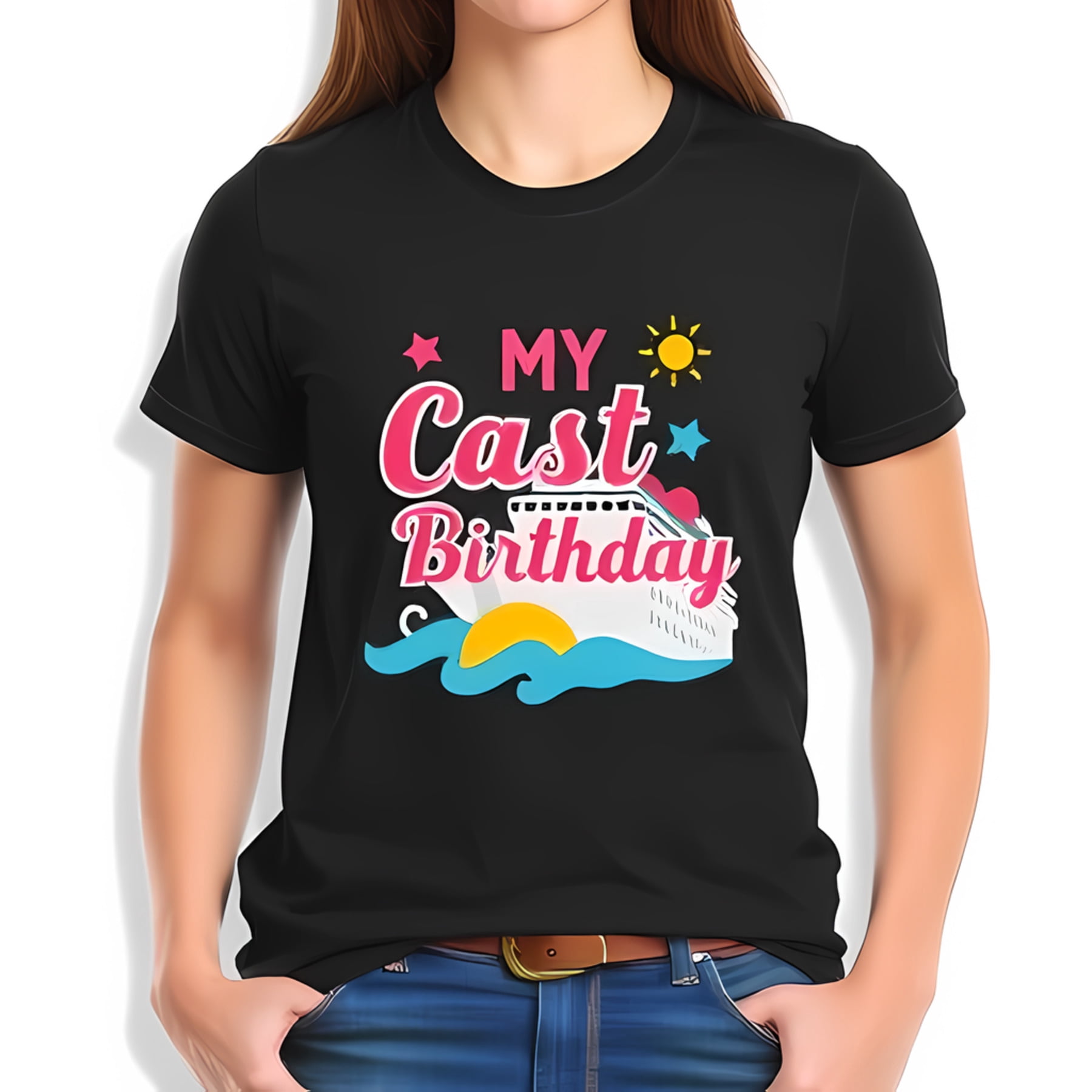 My Cast Birthday Cruise Ship Graphic Cotton Short Sleeve T-Shirt for ...