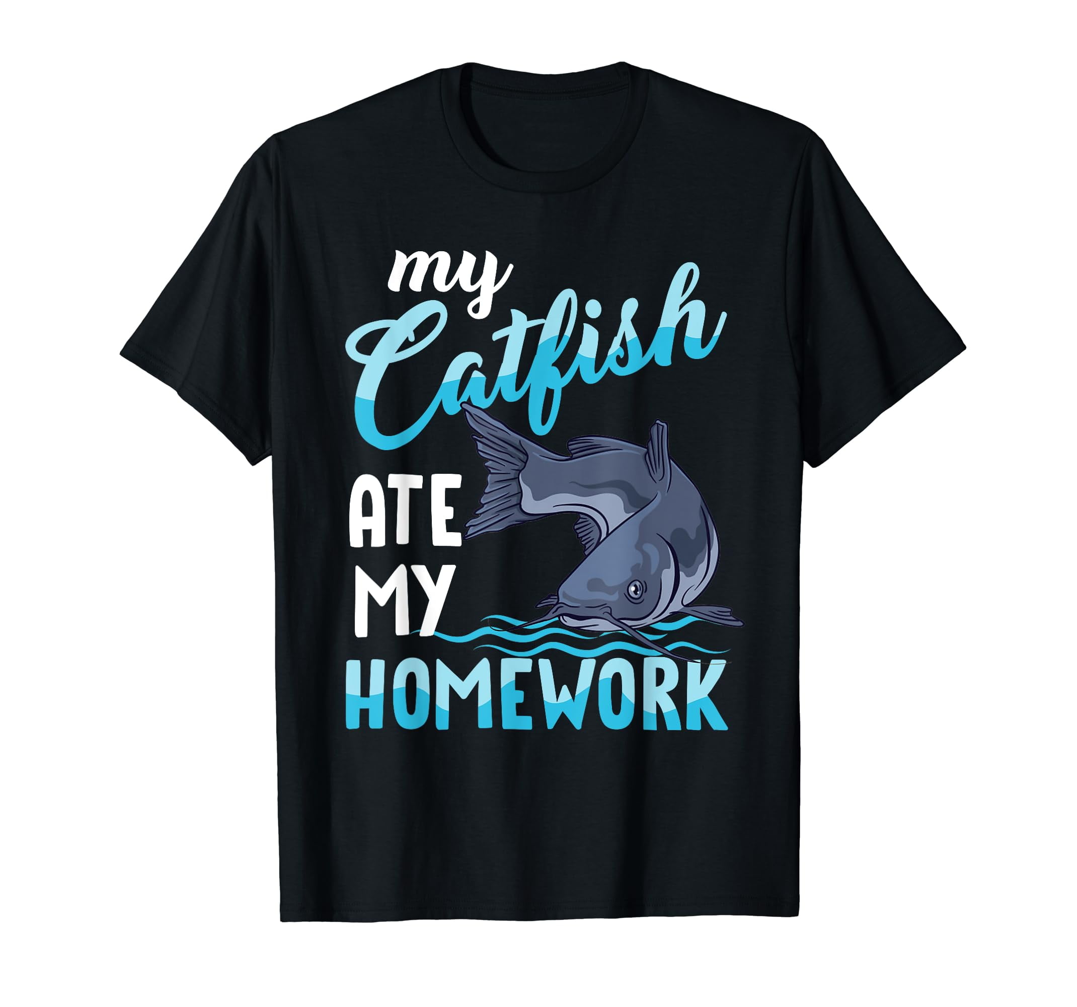 My Catfish Ate My Homework Fisher Mudcat Kid Back To School Vintage Men ...
