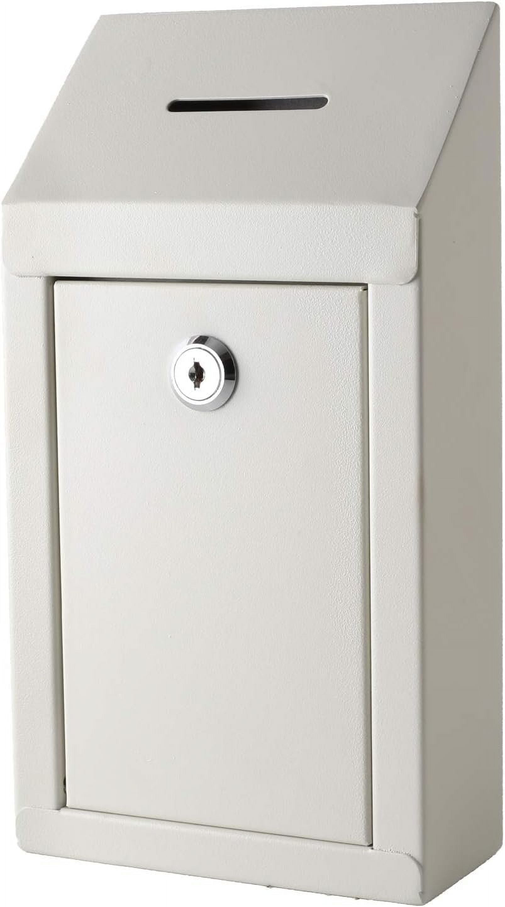 My Charity Boxes Metal Wall Mount Lock with Keys Donation Box, Keys, 10 ...