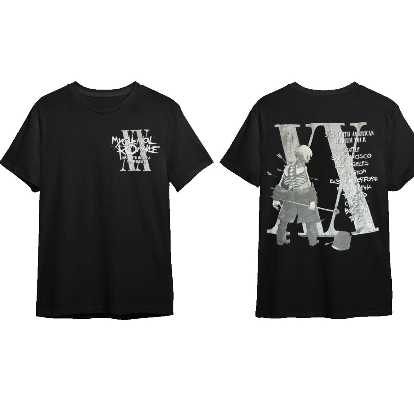 My Chemical Romance 2025 Merch The Black XX Parade T-Shirt - Walmart.com