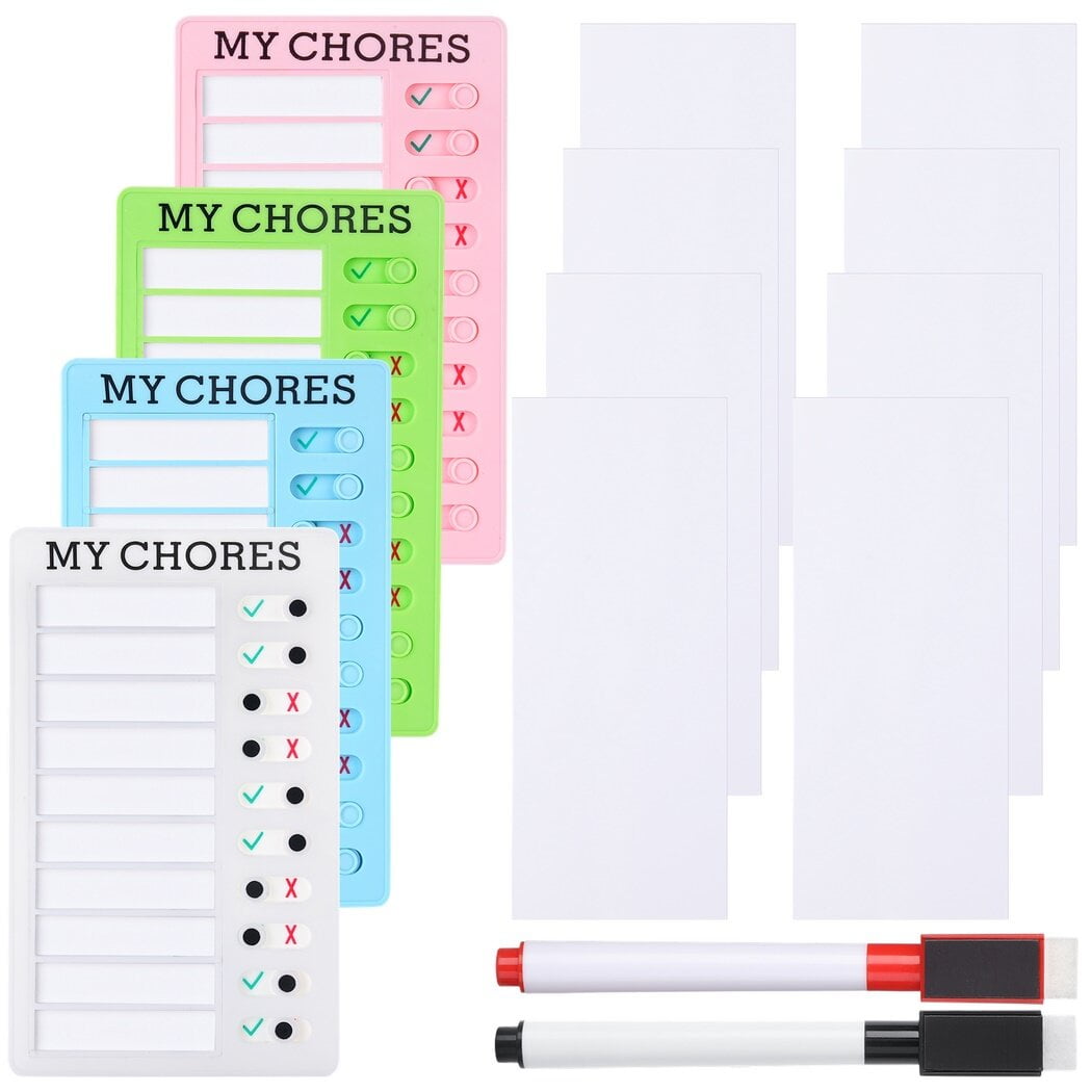 My Chores Checklist Boards, 4PCS Customized Memo Boards, Detachable ...