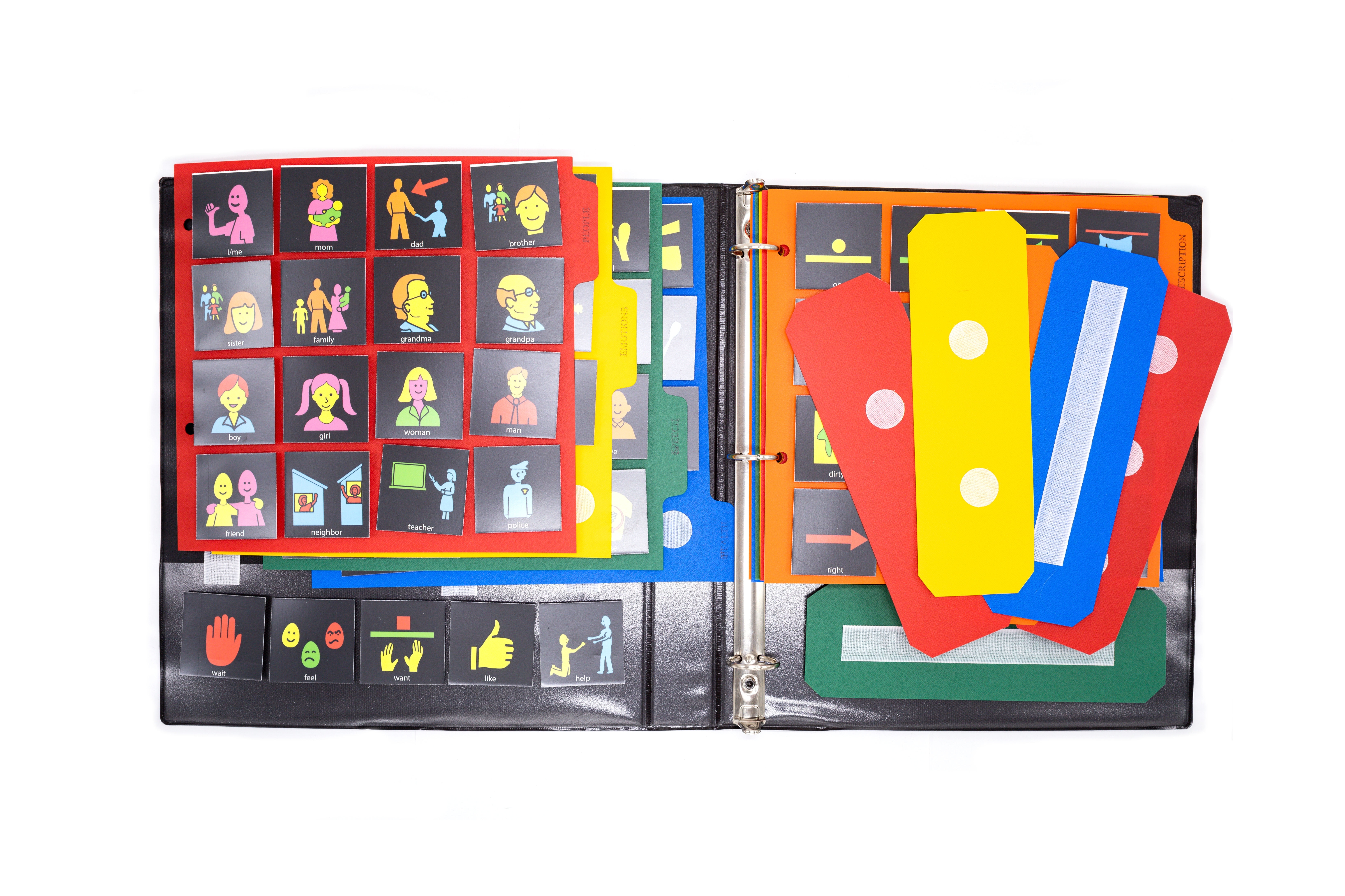 My Communicaid 1 Communication Book 215 Cards High Contrast Black ...