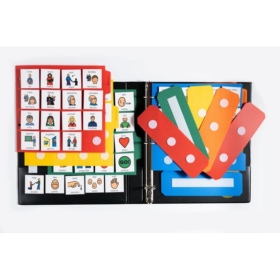 My Communicaid 1 Communication Book Large 215 Cards Bilingual English ...