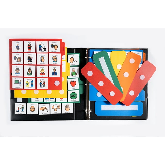 My Communicaid 1 Communication Book Large 215 Cards Bilingual English ...