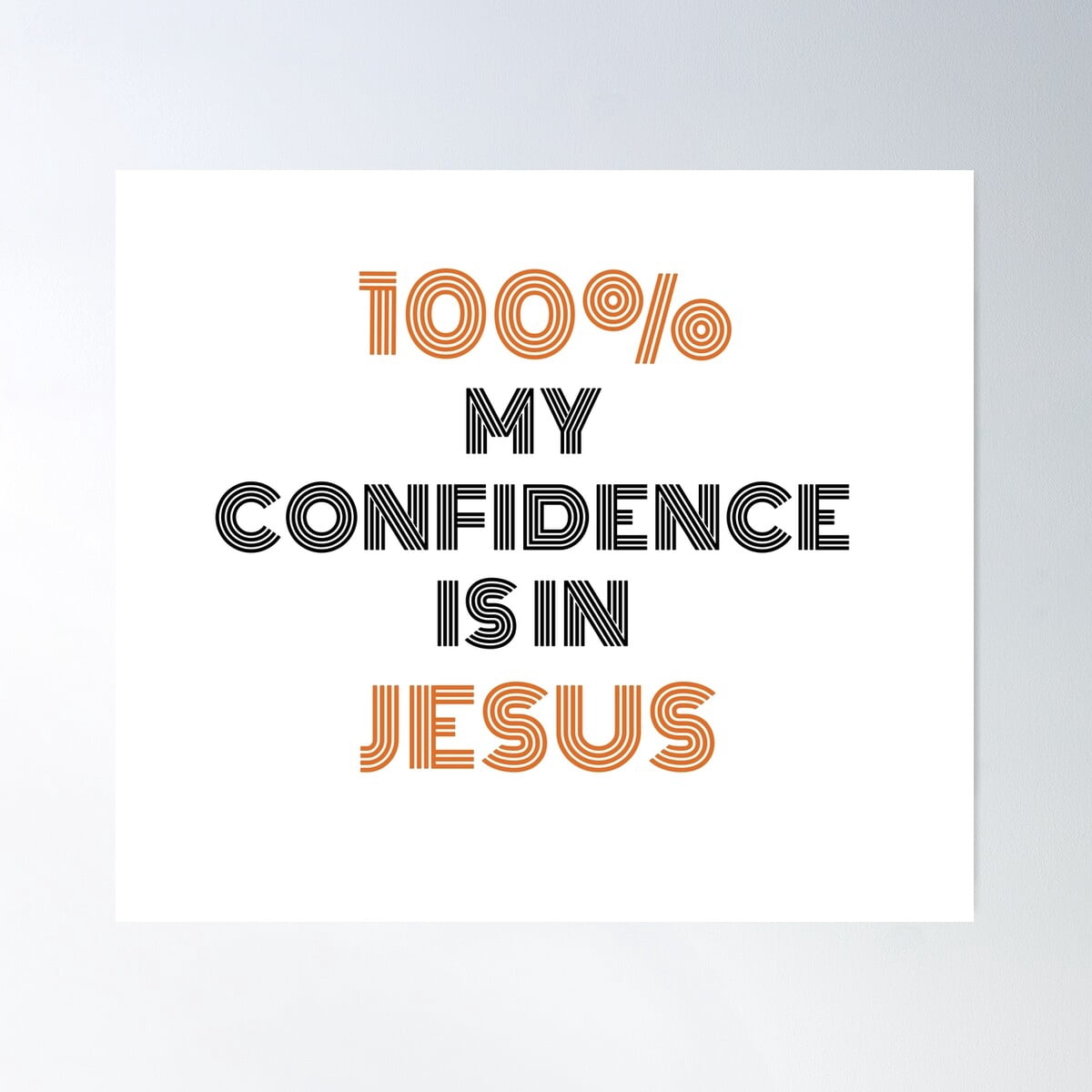 My Confidence Is In Jesus Poster Wall Art, Modern Wall Decor For Living ...