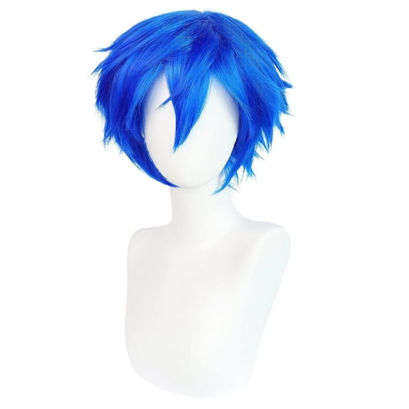 My Costume Wigs, Blue Short Spikey Synthetic Wig, Adjustable Cap, Anime ...