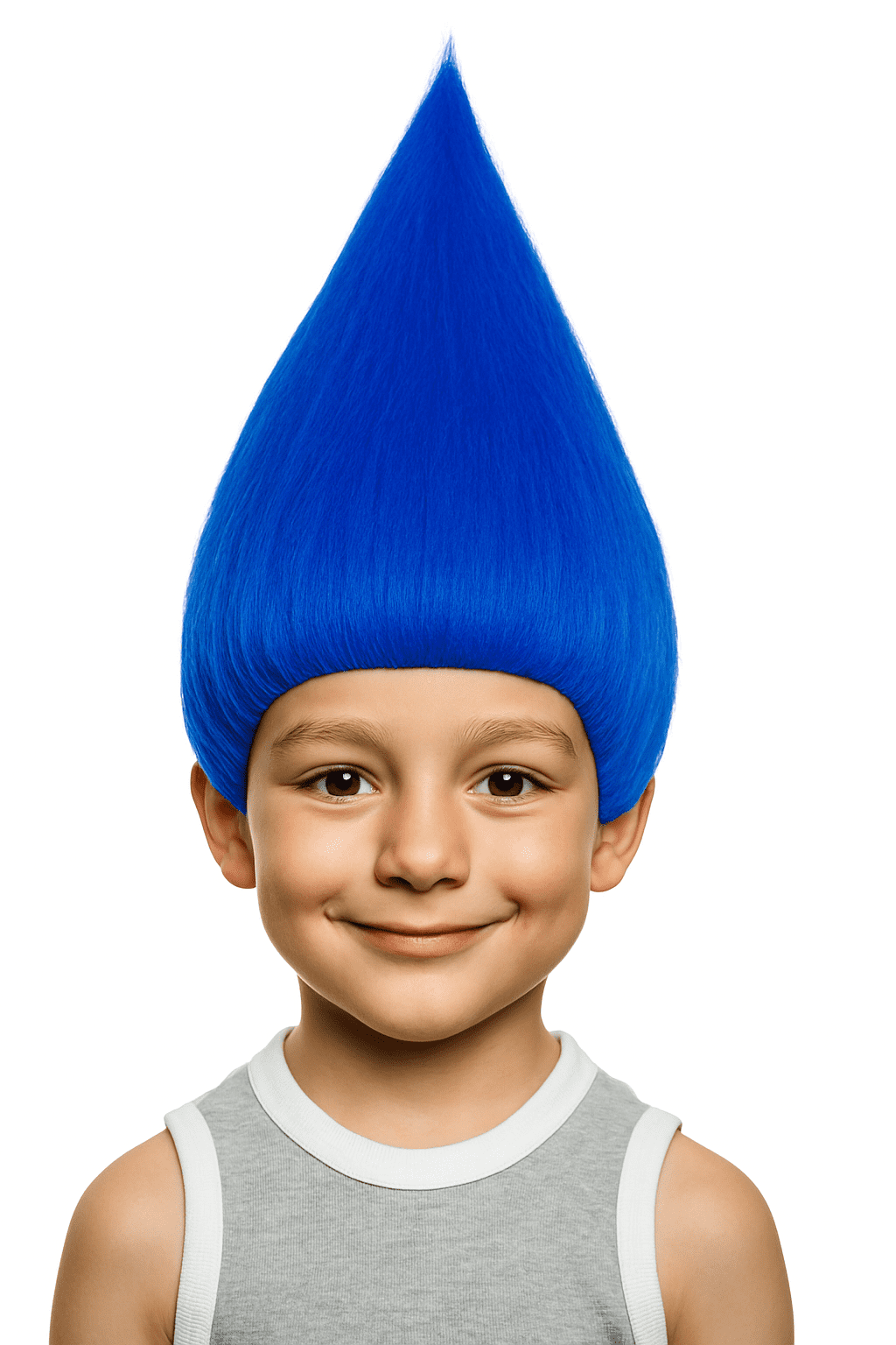 My Costume Wigs Blue Troll Wig One Size Fits All Unisex Dress Up ...