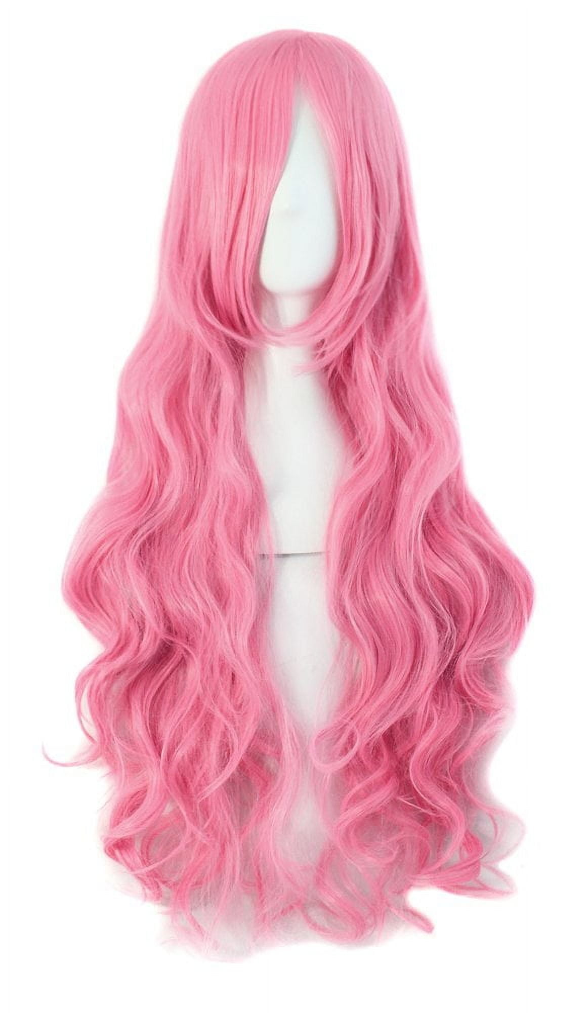 My Costume Wigs, Long Pink Curly Cosplay Wig, One Size Fits All ...
