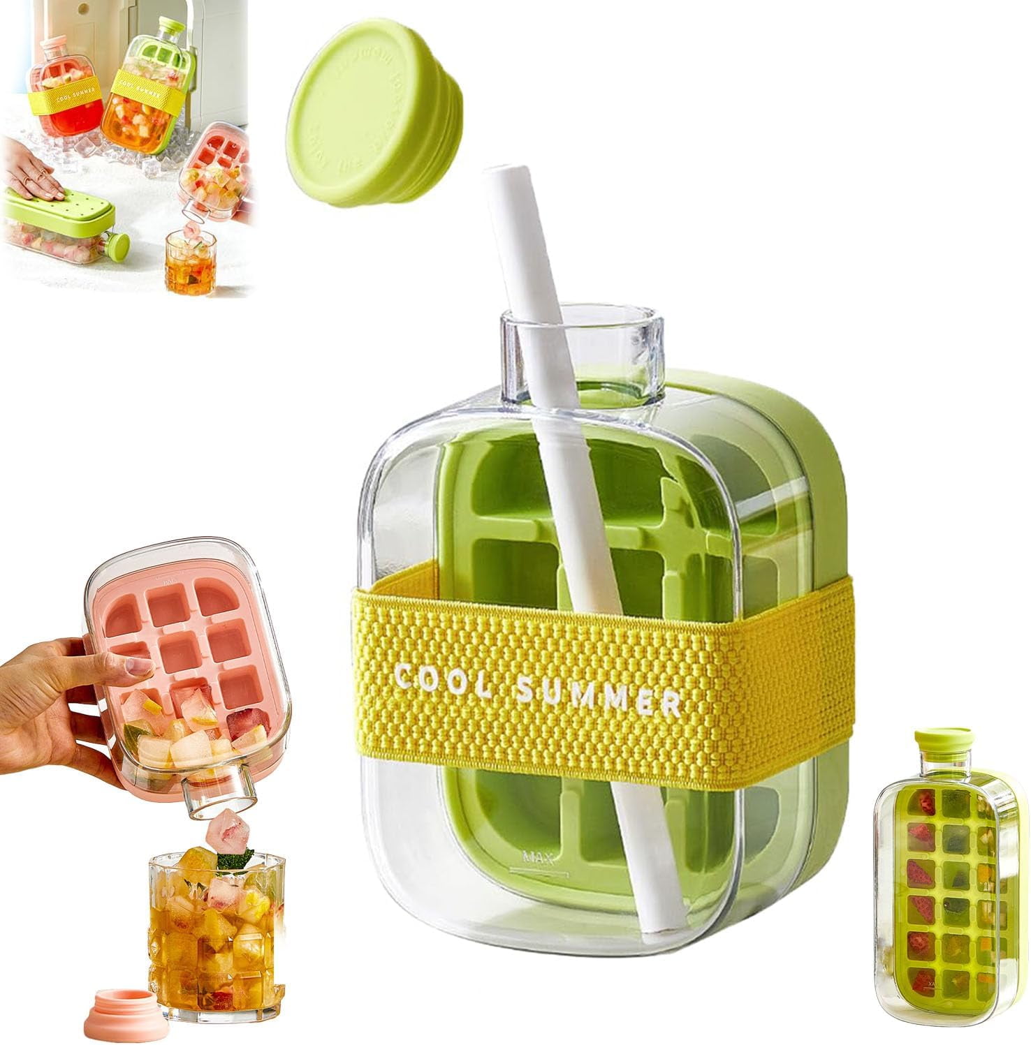 My Crush Cup Ice, Touch-Free Silicone Easy Press To Release,12/18grids ...