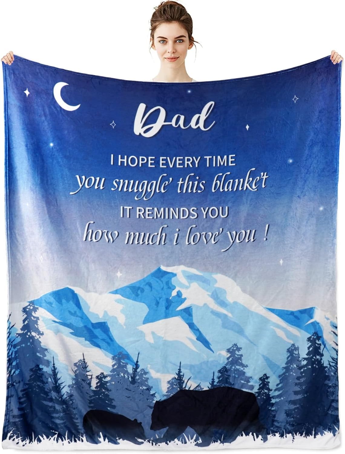 to My Dad Blanket Dad Throw Blanket Birthday Gifts for Dad from ...