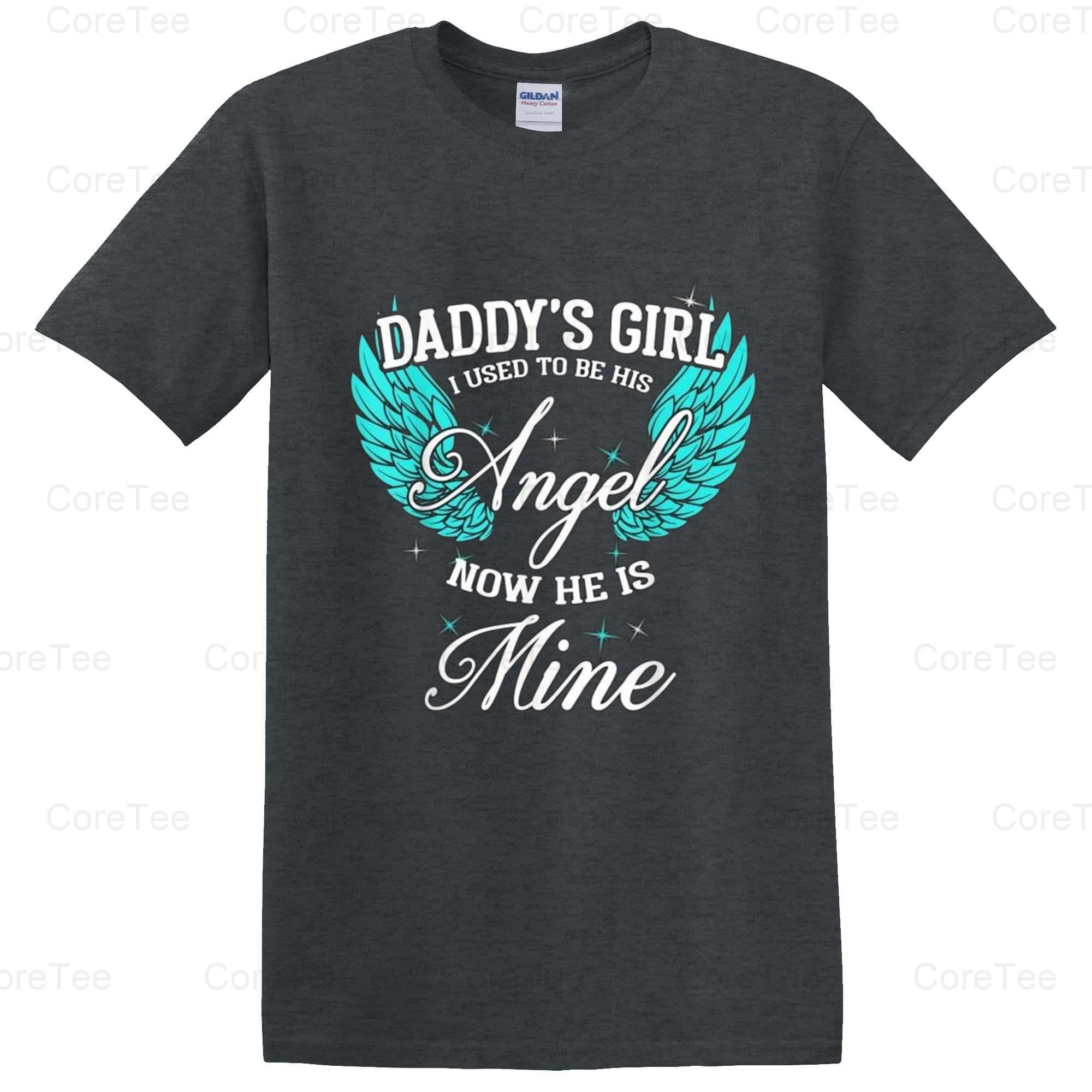 My Dad Is My Guardian Angel Daddys Girl Vintage Heaven Wings Love Fly T ...
