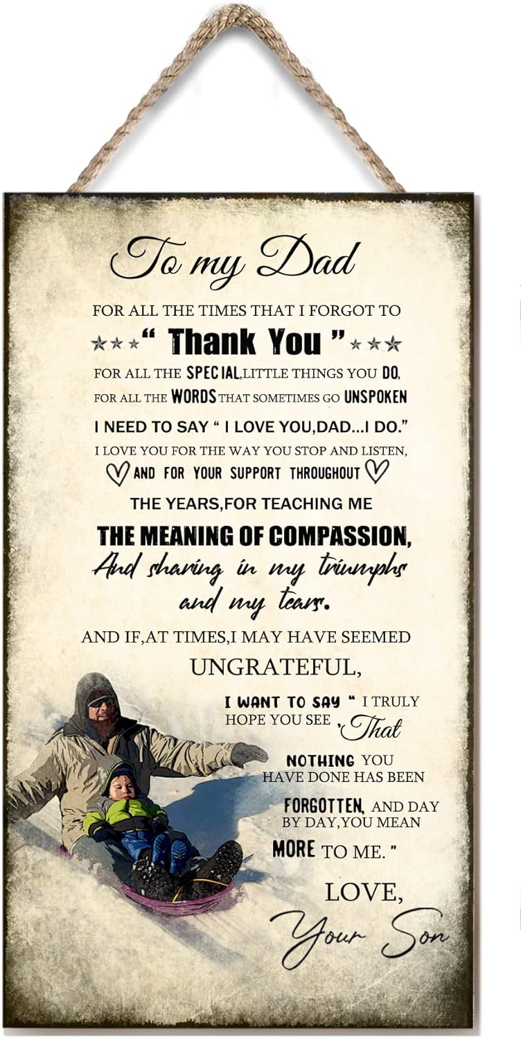 to My Dad from Son Vintage Wooden Sign,Birthday Gifts for Dad,Dad Gifts ...