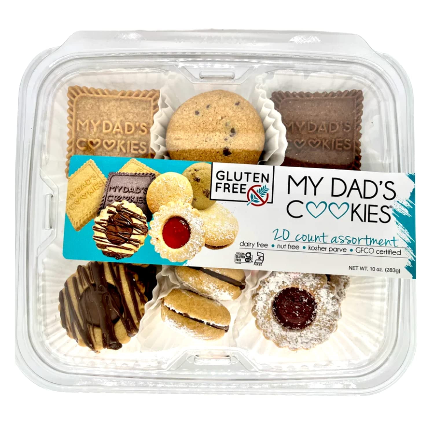 My Dad's Cookies Assorted Gluten Free Cookies, 20 Count Assortment ...