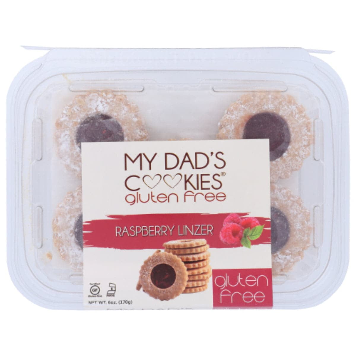 My Dads Cookies Cookies, Raspberry Linzer - (Case of 12 - 6 oz ...