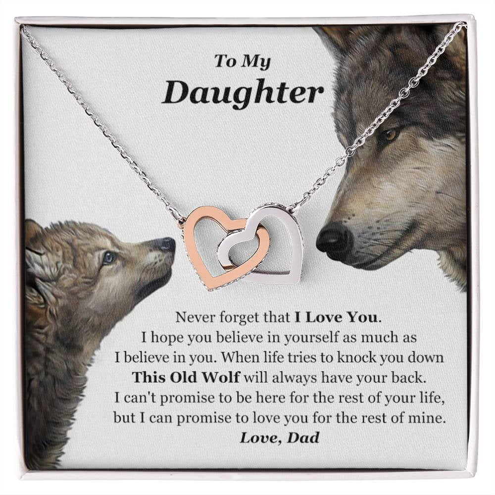 My Daughter This Old Wolf Will Always Have Your Back, Interlocking ...