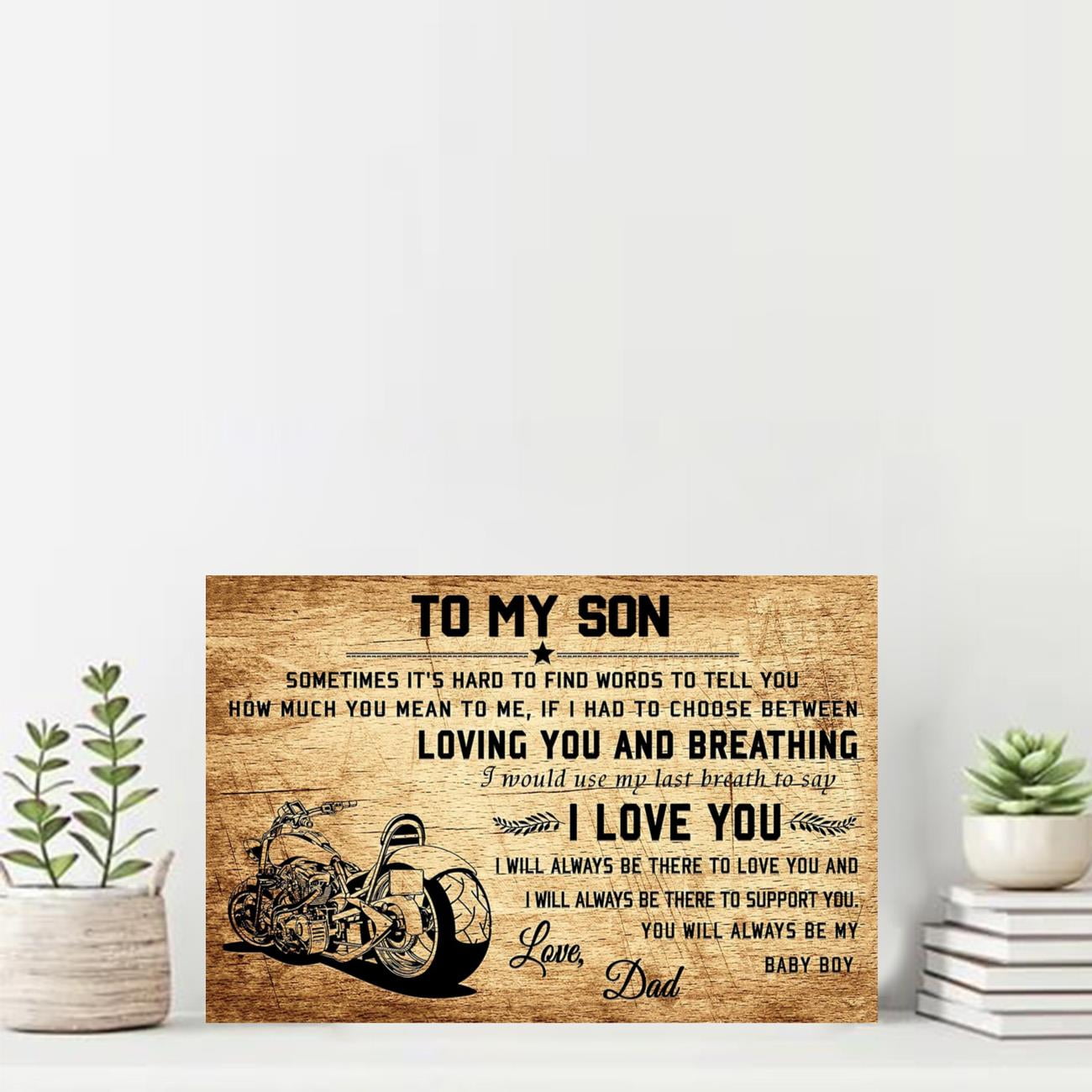 My Dear Son Always Remember How Much I Love You Vintage Poster 16 x 24 Inch Poster - Walmart.com