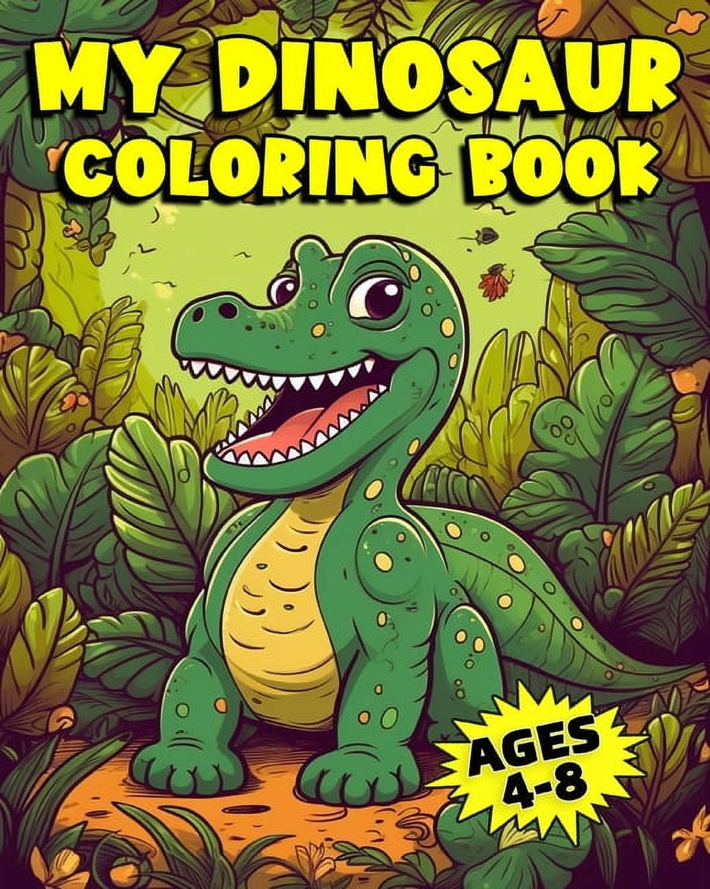 My Dinosaur Coloring Book: 50 Unique Dinosaur Coloring Pages for Kids ...