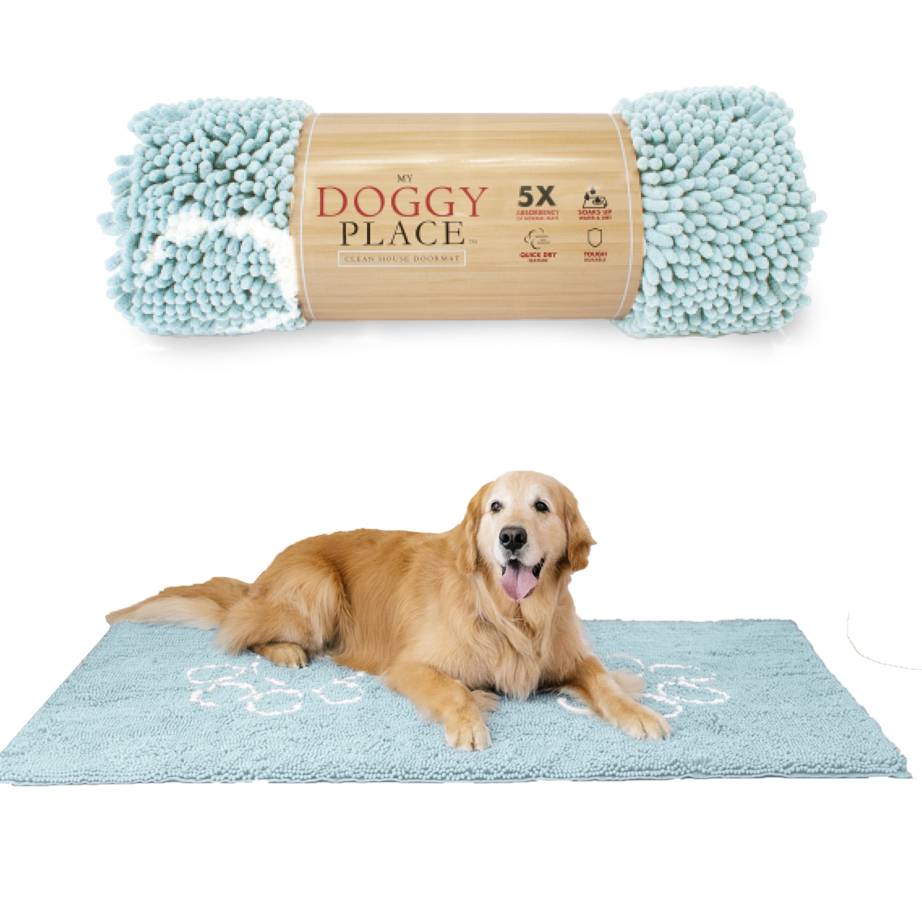 My Doggy Place Dog Mat for Muddy Paws, Washable Dog Door Mat, Light ...