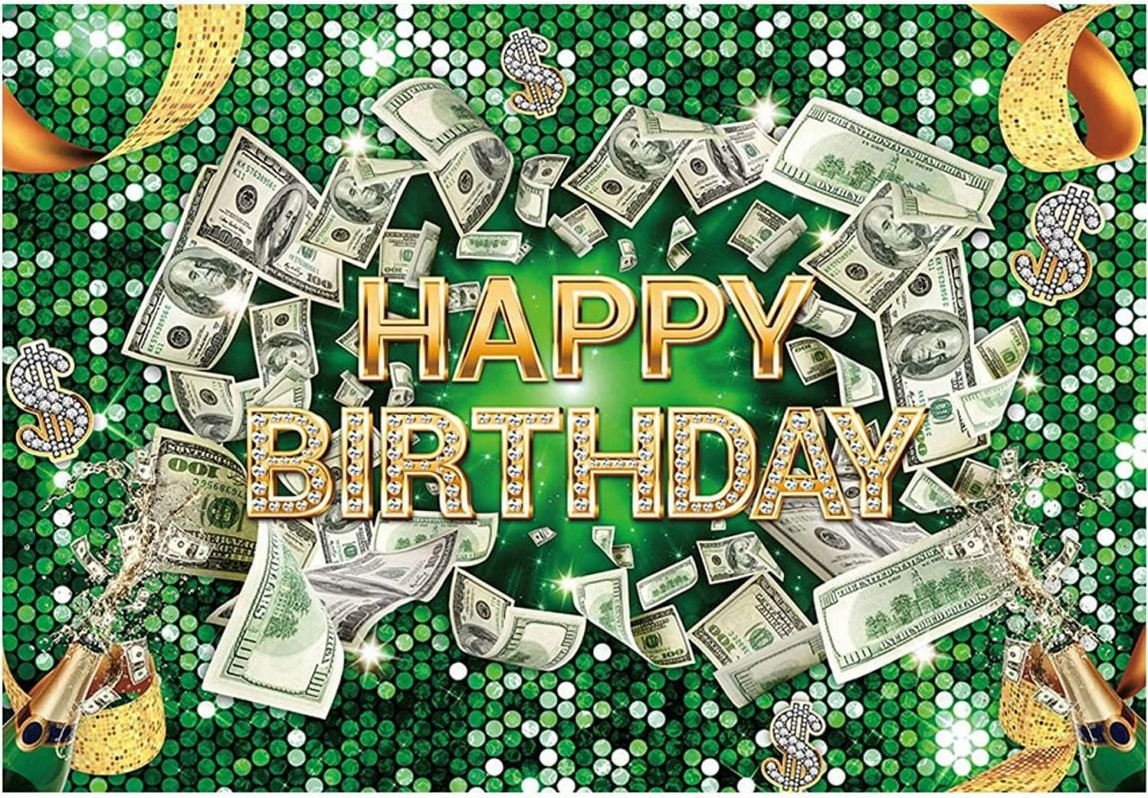 My Dollar Black Gold Birthday Party Background Photography Backdrops ...
