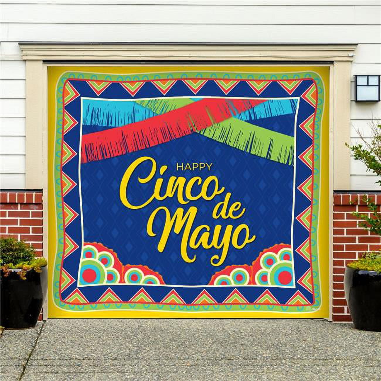 My Door Decor 285903CINC-001 7 x 8 ft. Happy Cinco De Mayo Pattern ...