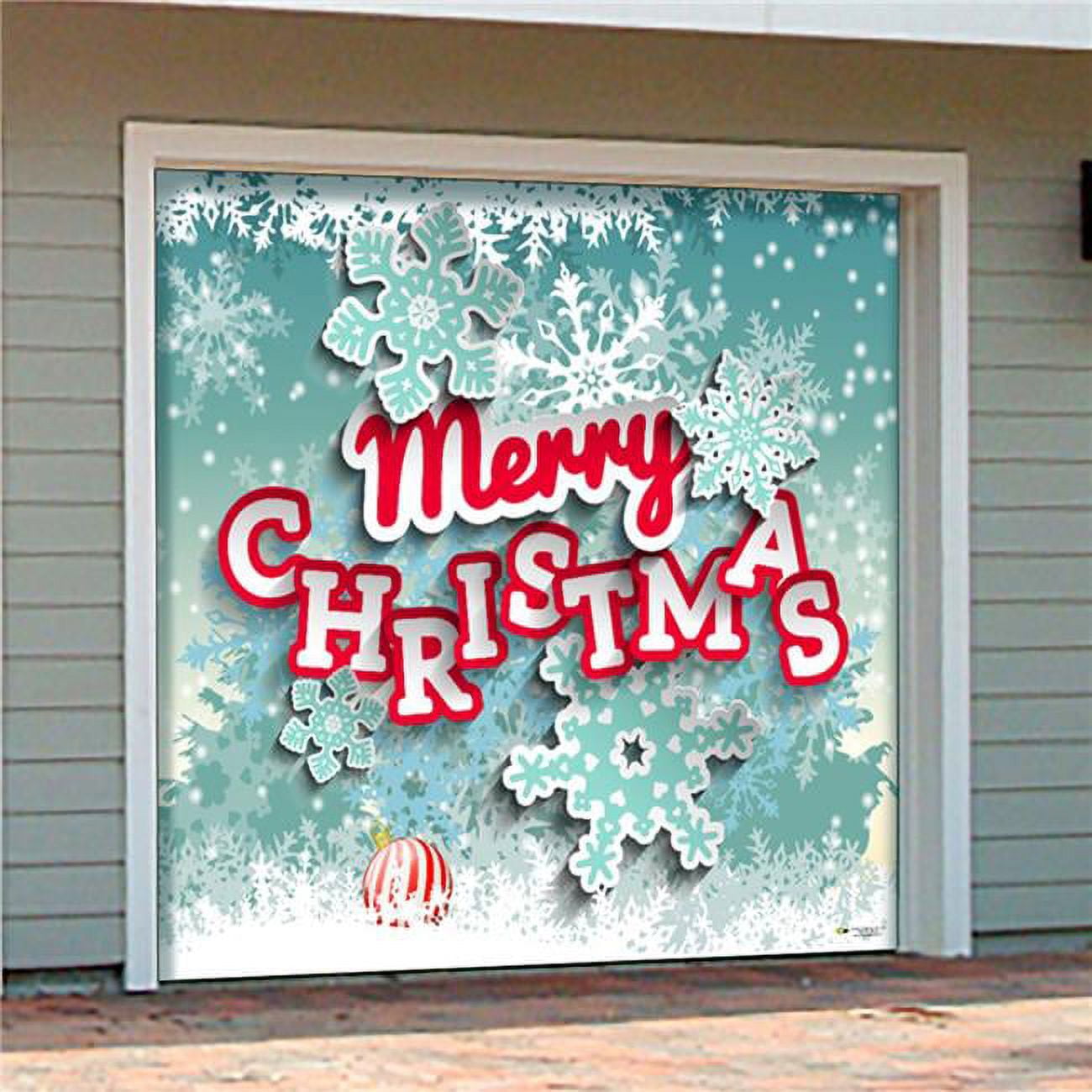 My Door Decor 285903XMAS-001 7 x 8 ft. Merry Christmas Cut Paper ...