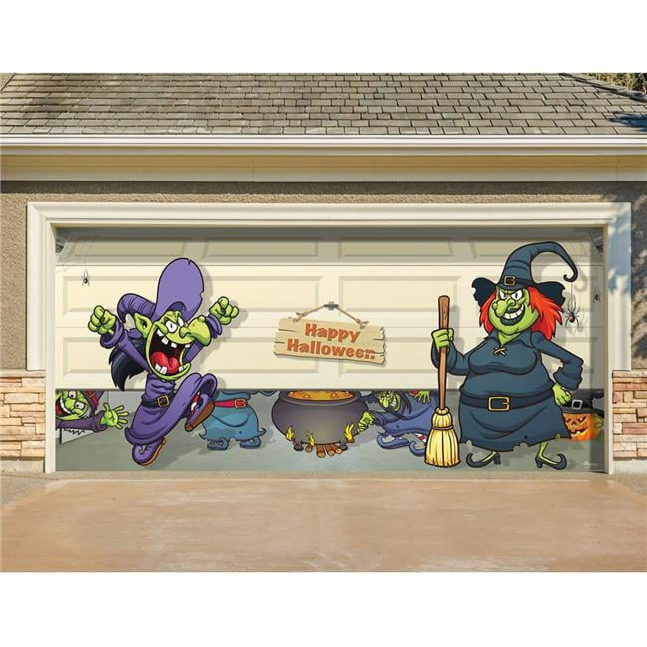 My Door Decor 285905HALL-005 7 x16 ft. Halloween Witch Escape Outdoor Halloween Holiday Door ...