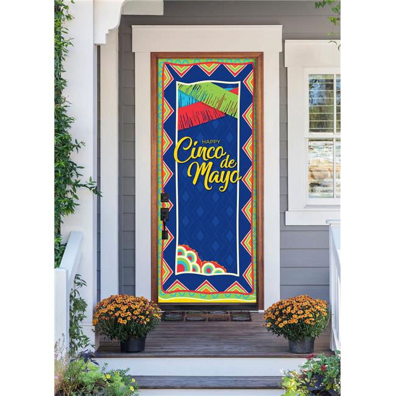 My Door Decor 285906CINC-001 36 x 80 in. Happy Cinco De Mayo Pattern ...