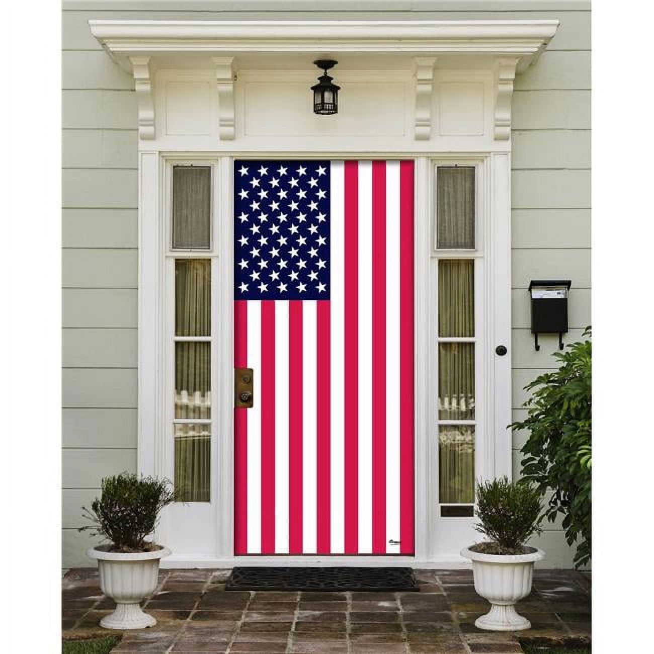 My Door Decor 36 x 80 in. USA Flag Patriotic Front Door Mural Sign ...