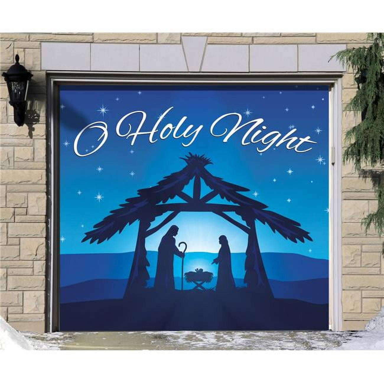 My Door Decor Hanging Christmas Decoration, 7 x 8 ft. Nativity Scene O ...