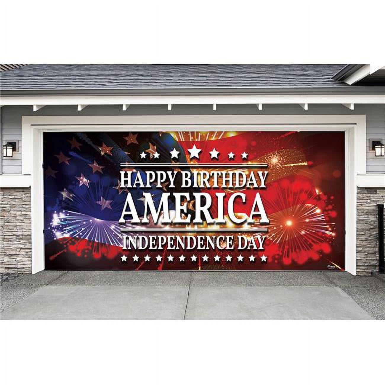My Door Decor 7 x16 ft. Happy Birthday America Outdoor Patriotic Door ...