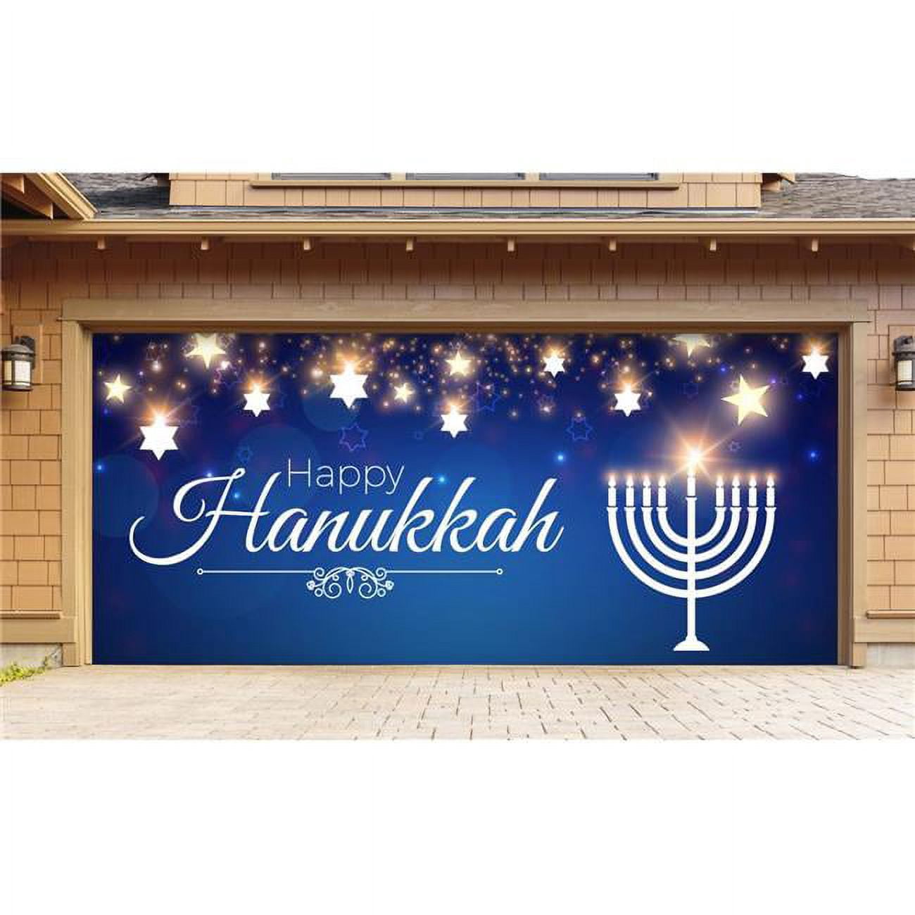 My Door Decor 285905XMAS-030 7 x 16 ft. Hanukkah Menorah Hanukkah Door ...