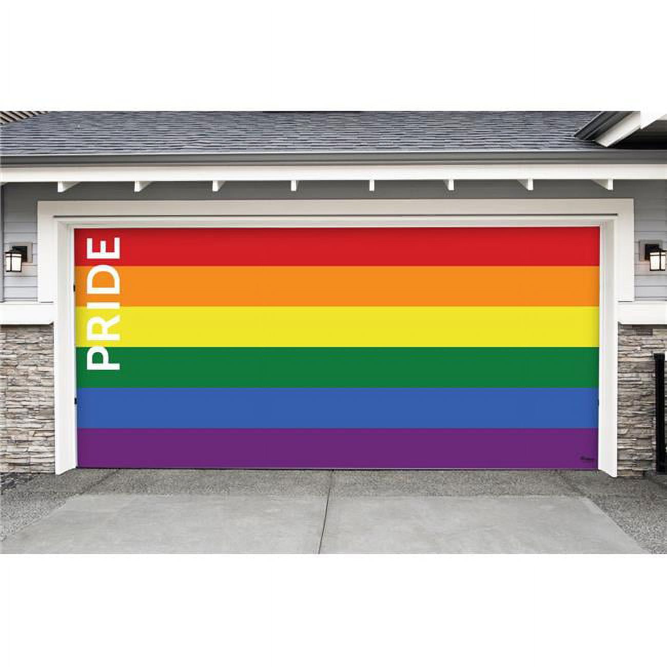 My Door Decor - Pride Text - Pride LGBT 7 ft. x 16 ft. Garage Door ...