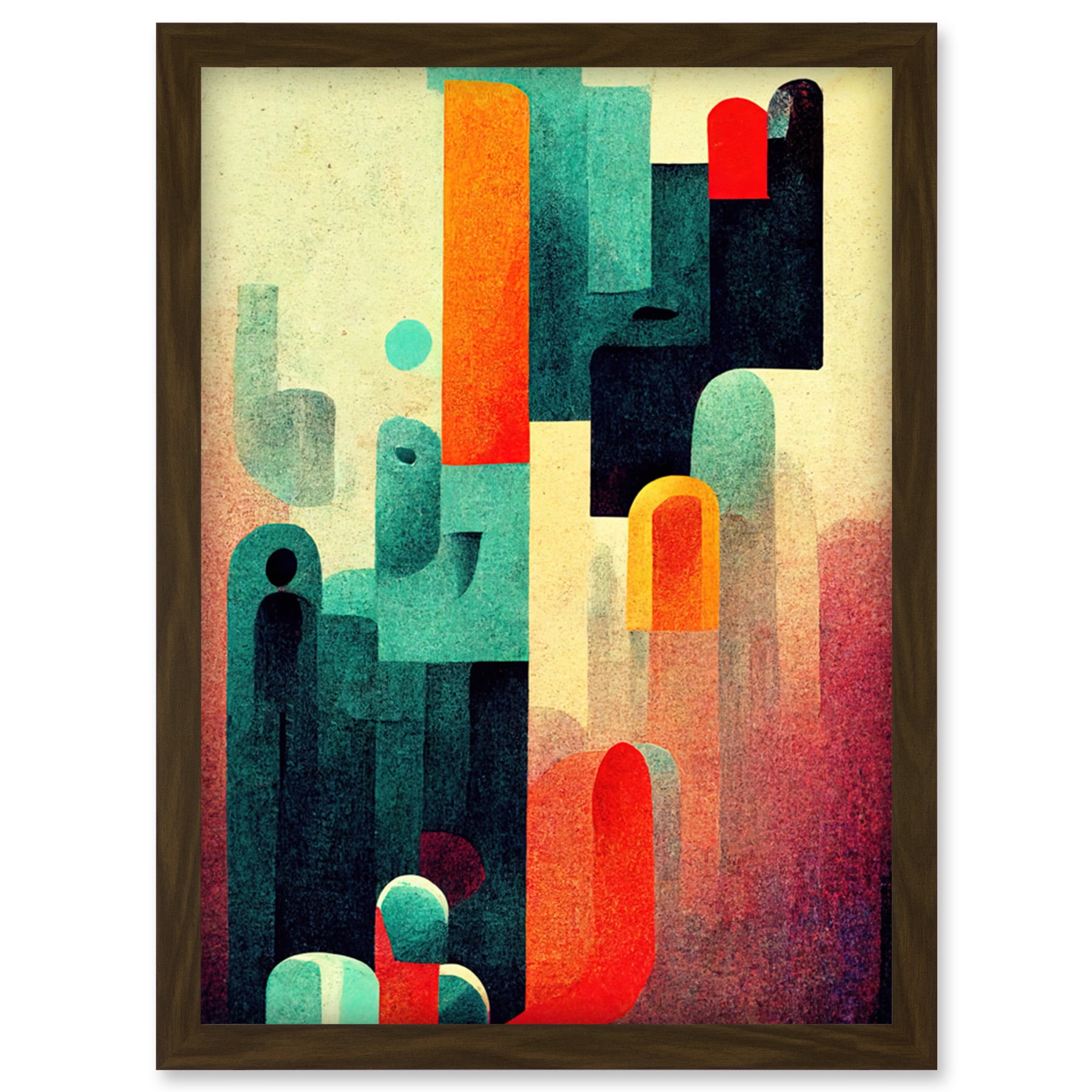 My Dream Retro Multi Coloured Abstract Painting Artwork Framed Wall Art ...
