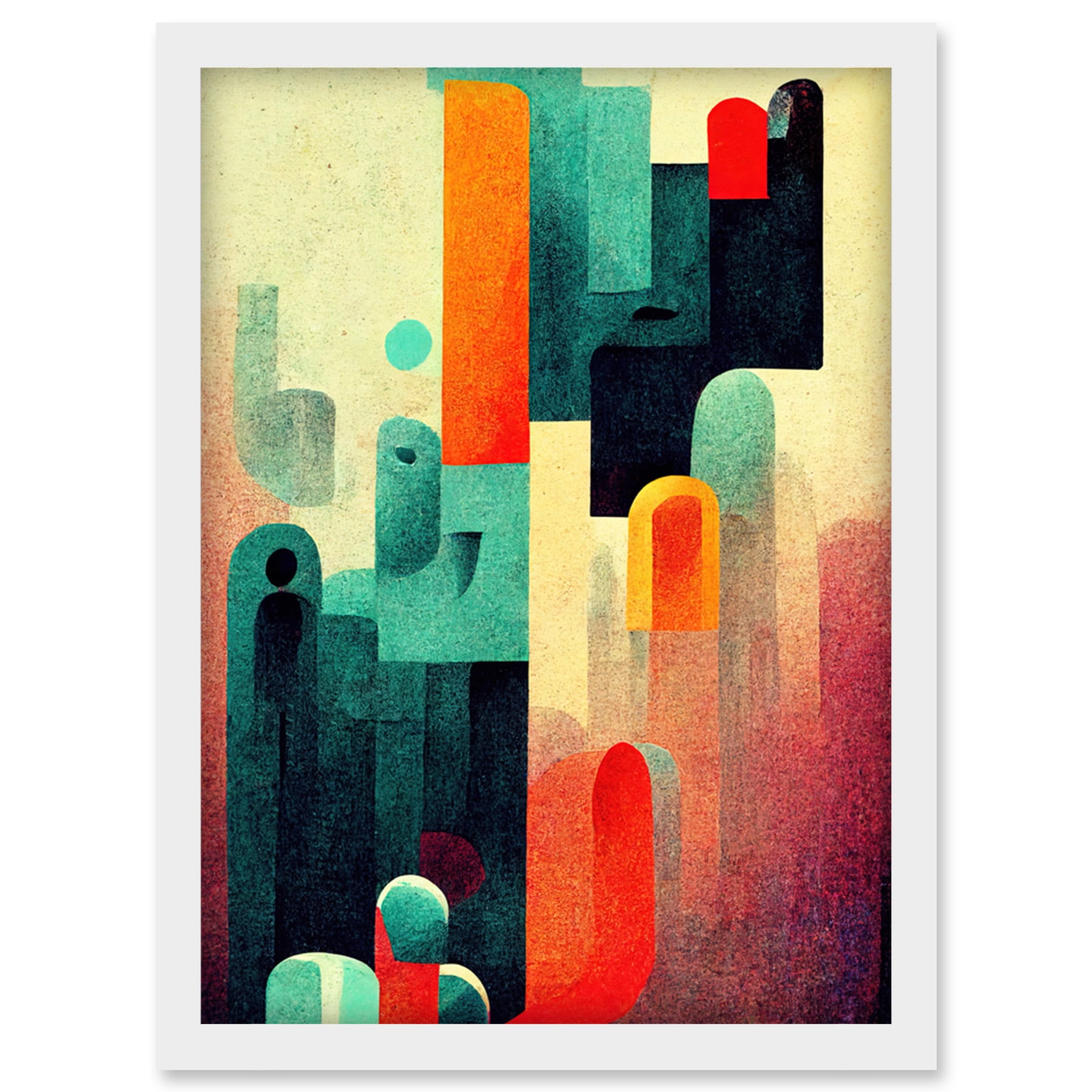 My Dream Retro Multi Coloured Abstract Painting Artwork Framed Wall Art ...