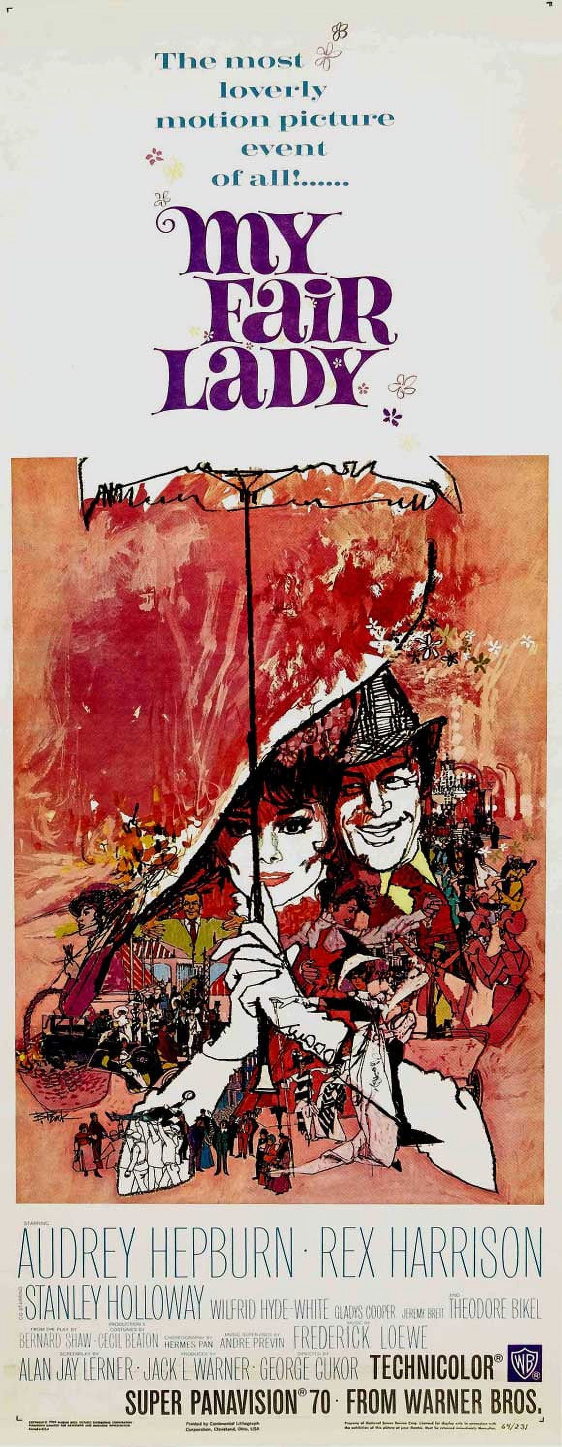 My Fair Lady POSTER (14x36) (1964) (Insert Style A) - Walmart.com