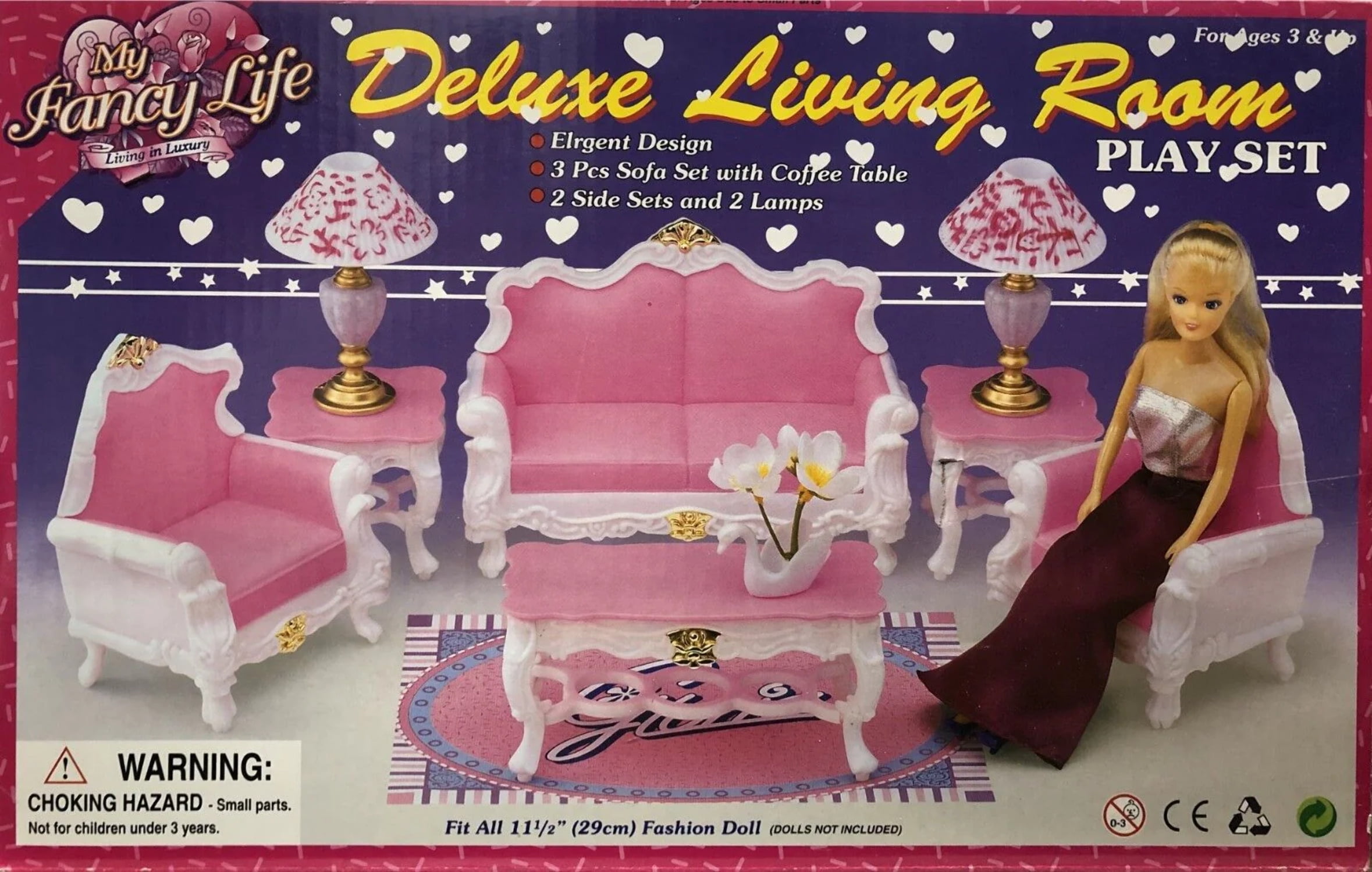 My Fancy Life Dollhouse Furniture Accessories - Deluxe Living Room Set ...