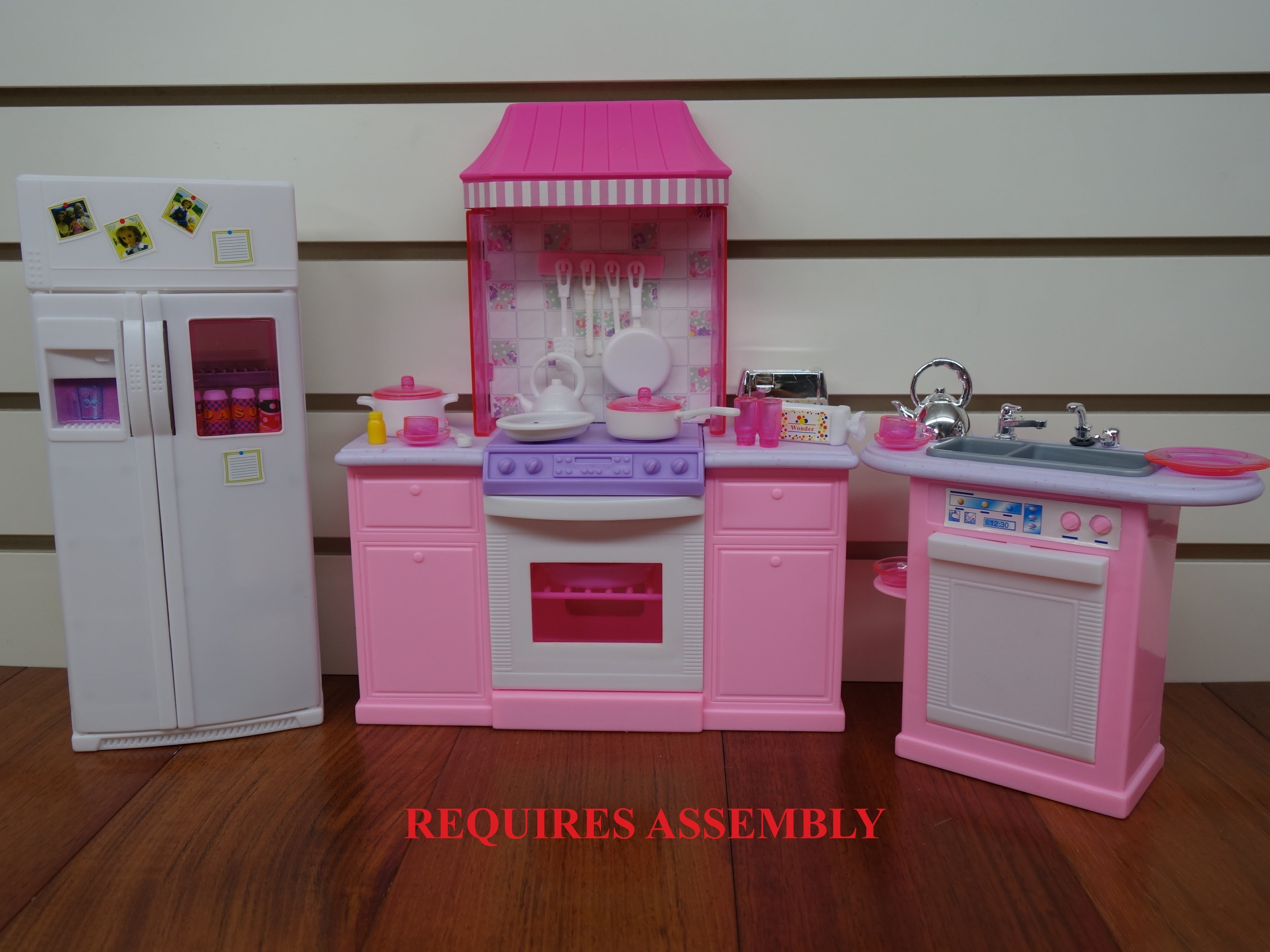 "My Fancy Life Deluxe Kitchen Play Set with Fridge and Food Accessories ...