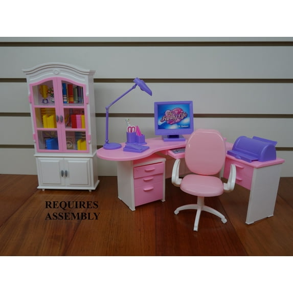 Gloria's My Fancy Life Barbie Dollhouse Home Office Play Set, Fashion ...