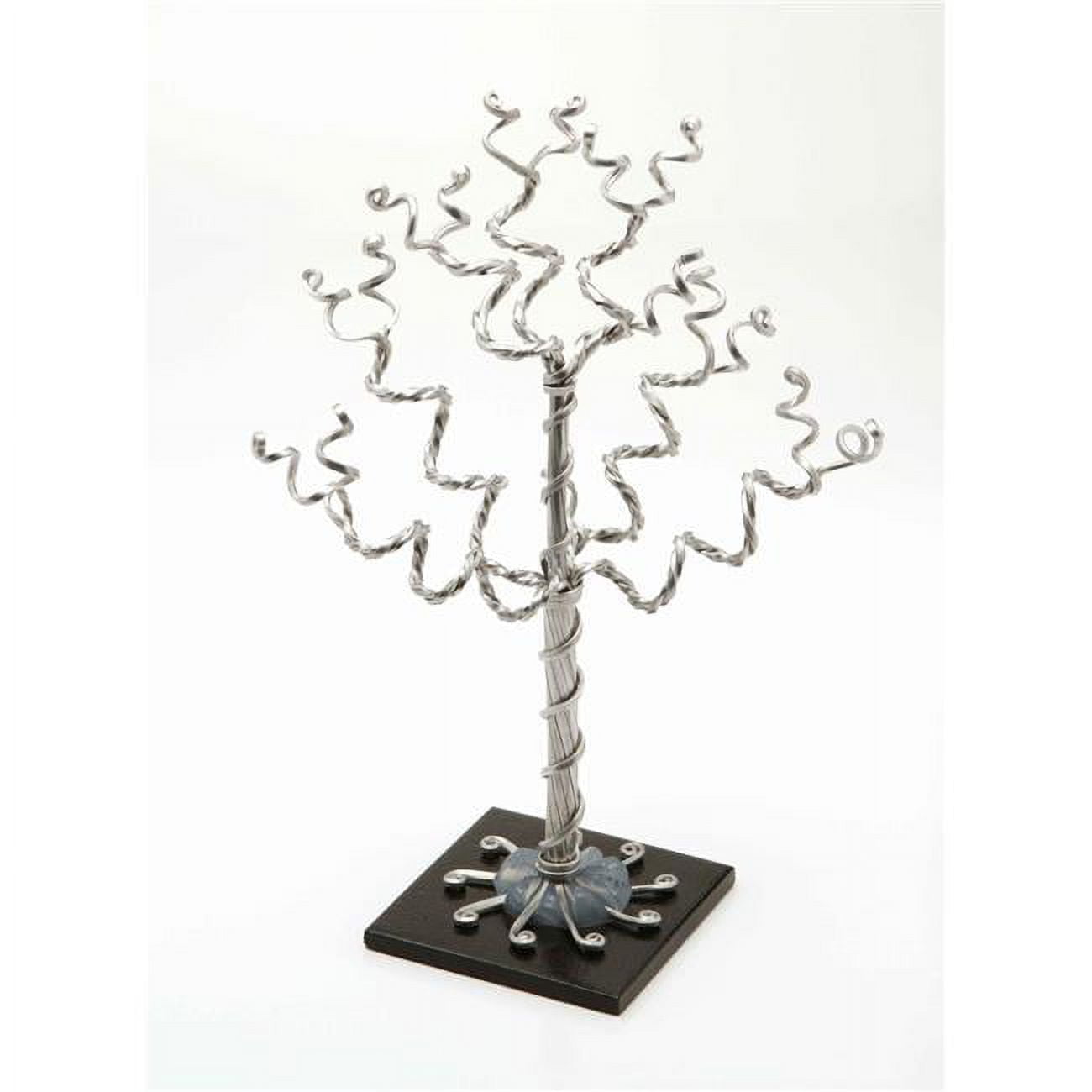 My Favorite Beads 143192PMM357 Mini Silver Jewelry Tree on Black Base ...