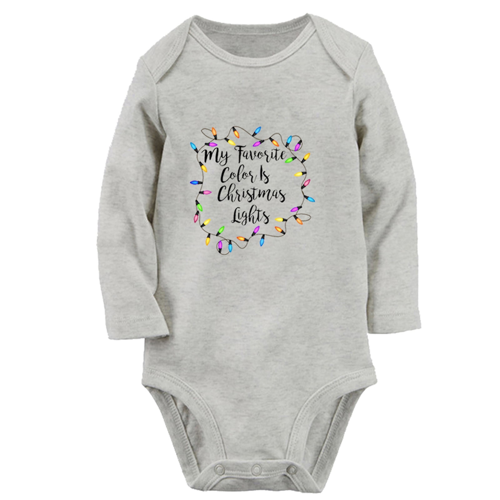 My Favorite Color is Christmas Lights Funny Rompers, Newborn Baby ...