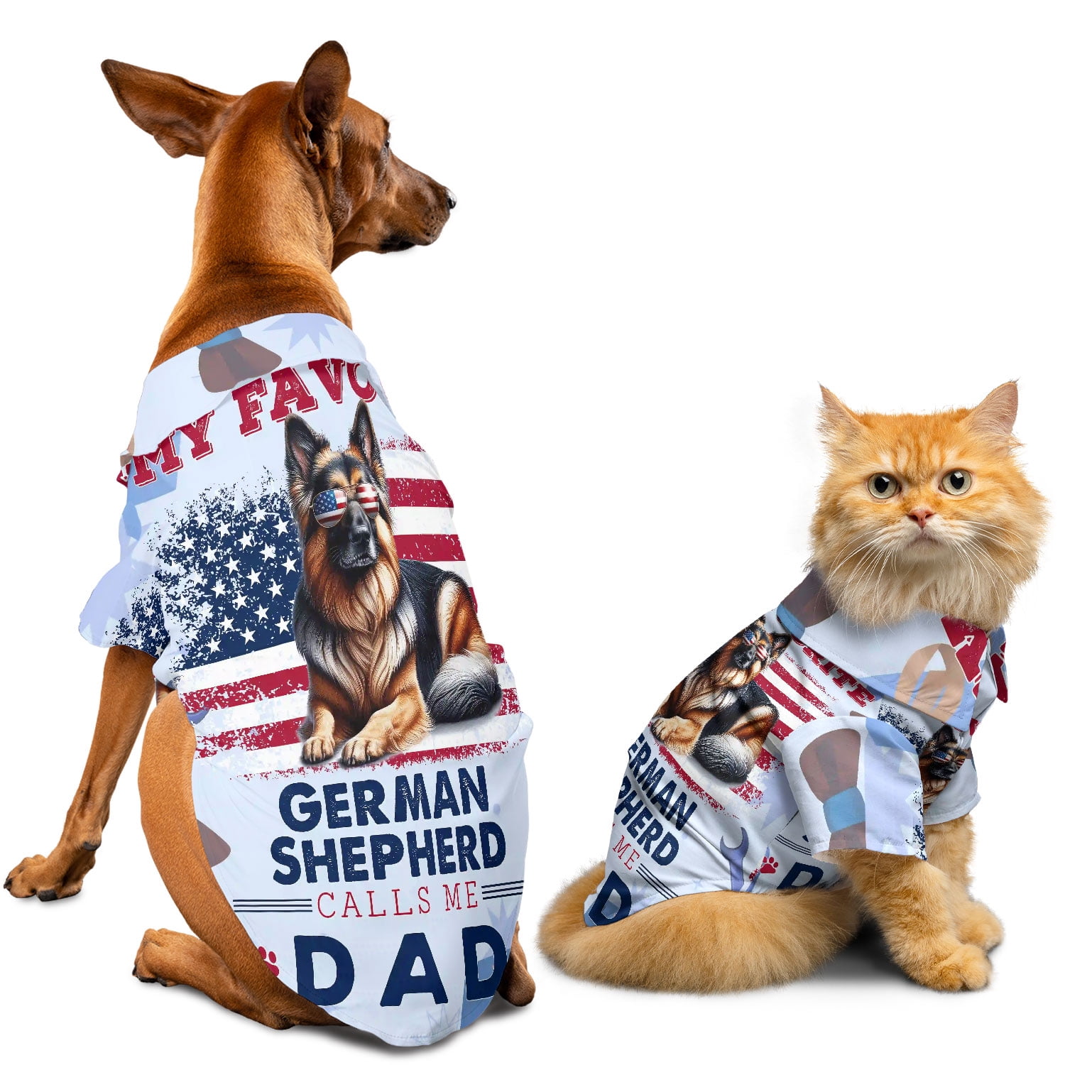 My Favorite German Shepherd Calls Me Dad. Happy Father's Day Hawaiian ...