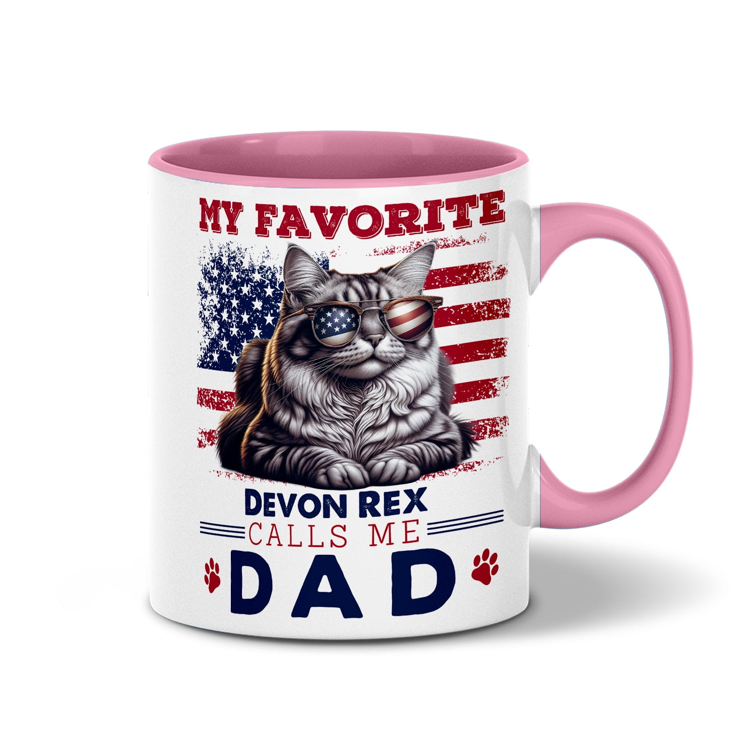 My Favorite Manx Calls Me Dad. Happy Father's Day 11oz Accent Two-tone ...