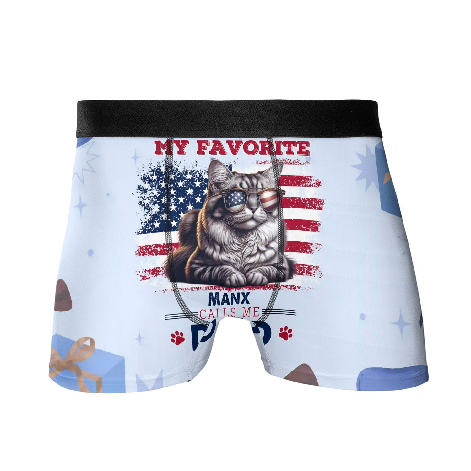 My Favorite Manx Calls Me Dad. Happy Father's Day All Over Print Boxer ...