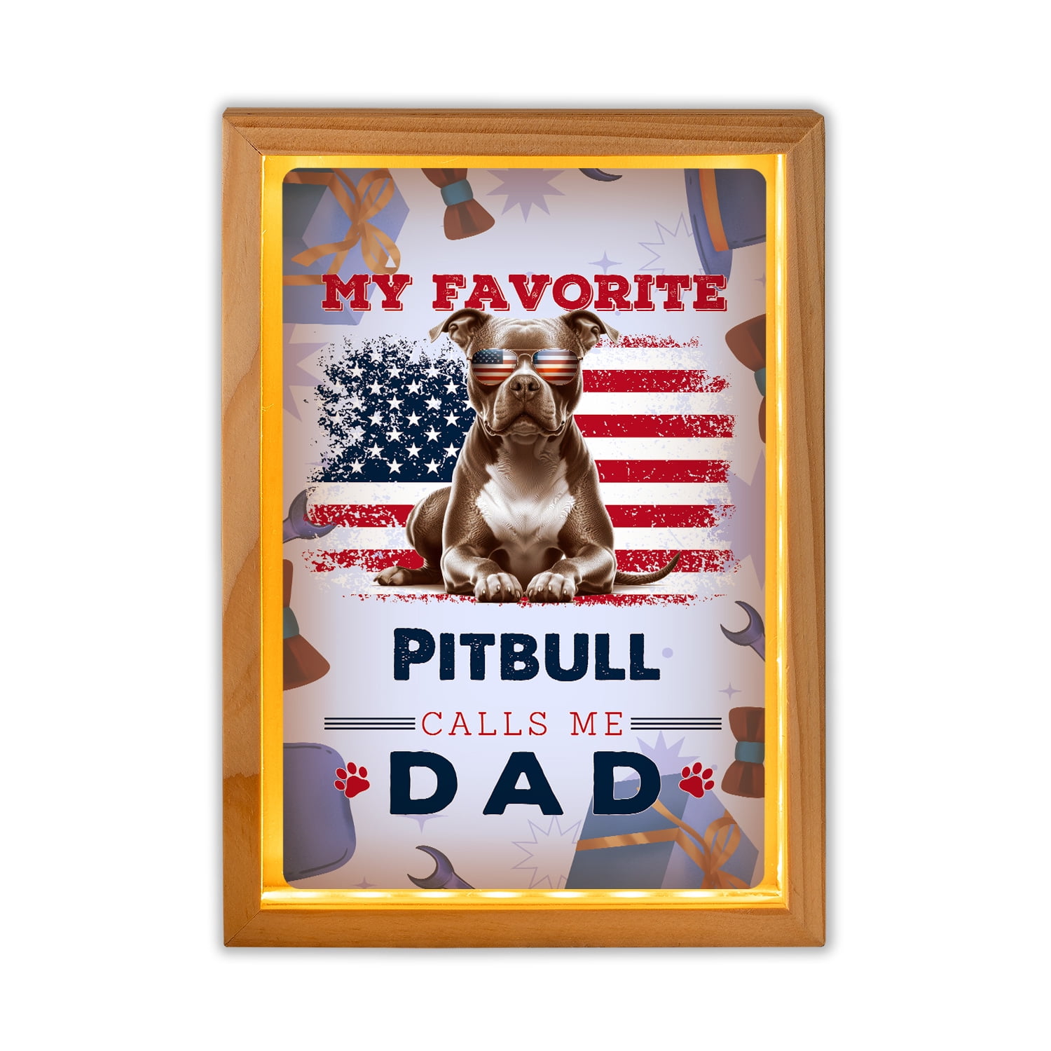 My Favorite Pitbull Calls Me Dad. Happy Father's Day Acrylic Plaque ...